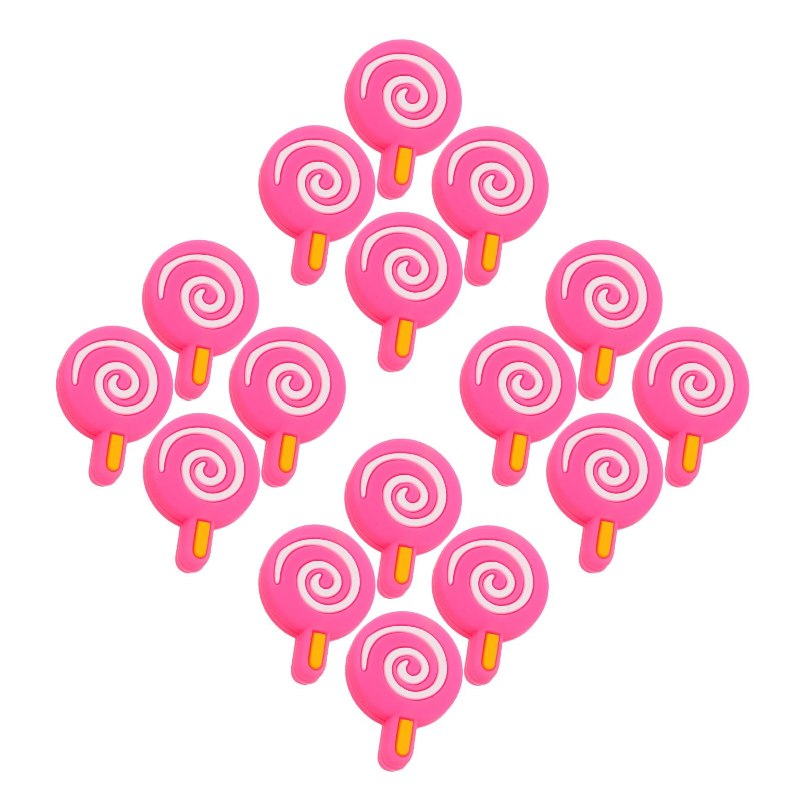 WORGEOUS 16 Pcs Cute Tennis Racket Dampeners Lollipop Shaped Silicone ...