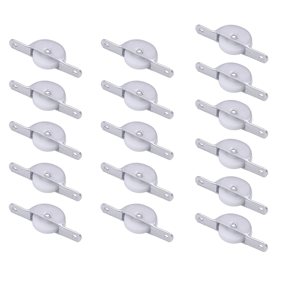 WORGEOUS 16 Pcs Pivot Push Pulley Closet Sliding Wheels Rail Roller ...