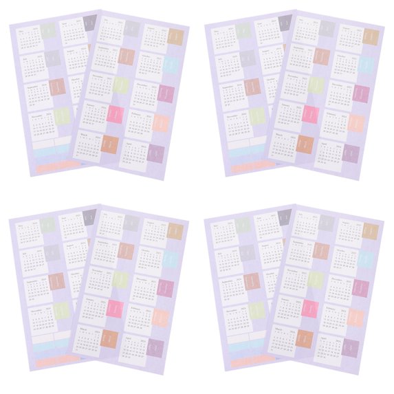 WORGEOUS 16 Sheets Calendar Stickers Schedule Date Sticker Month ...