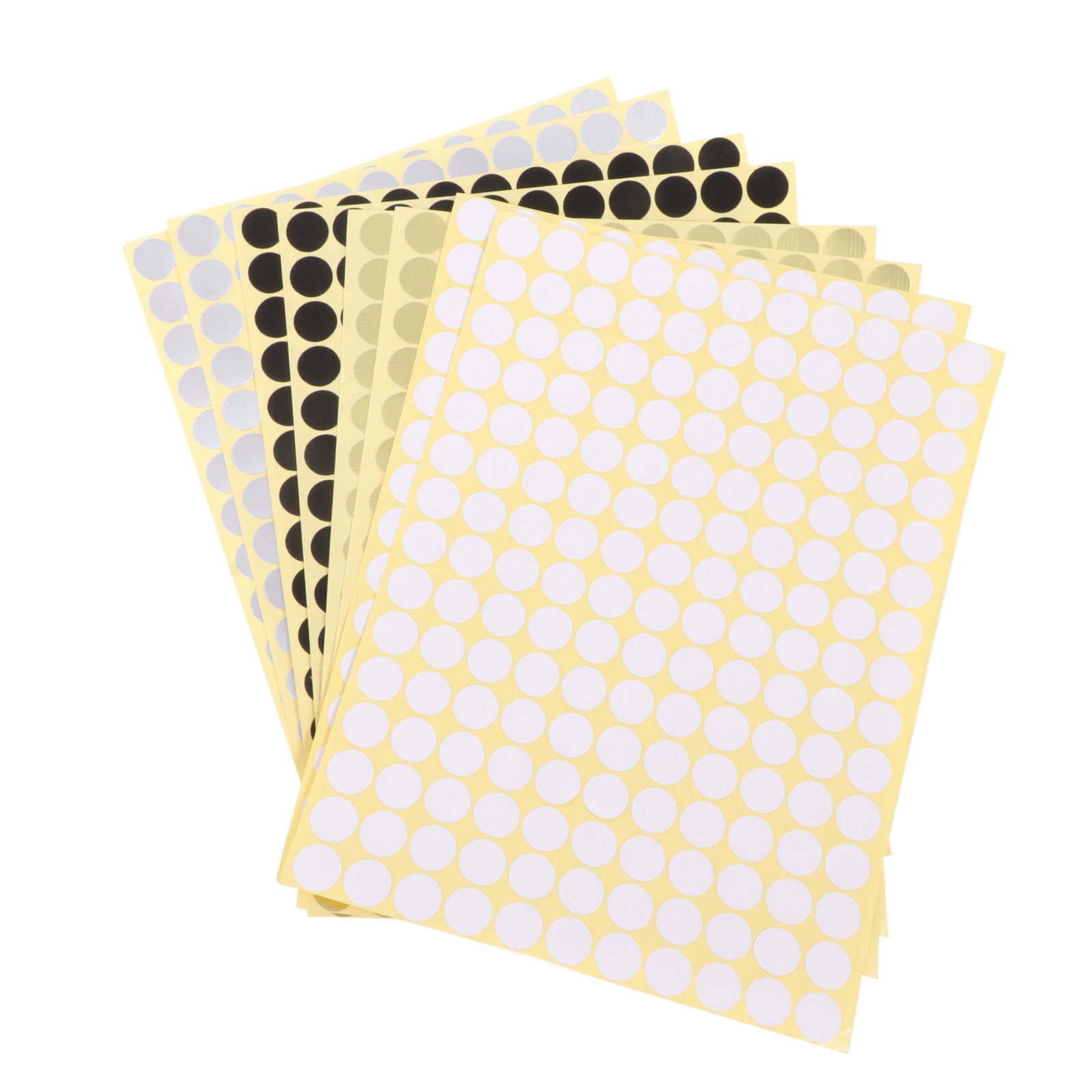 WORGEOUS 16 Sheets Multifunctional Circle Dot Label Coding Labels for ...