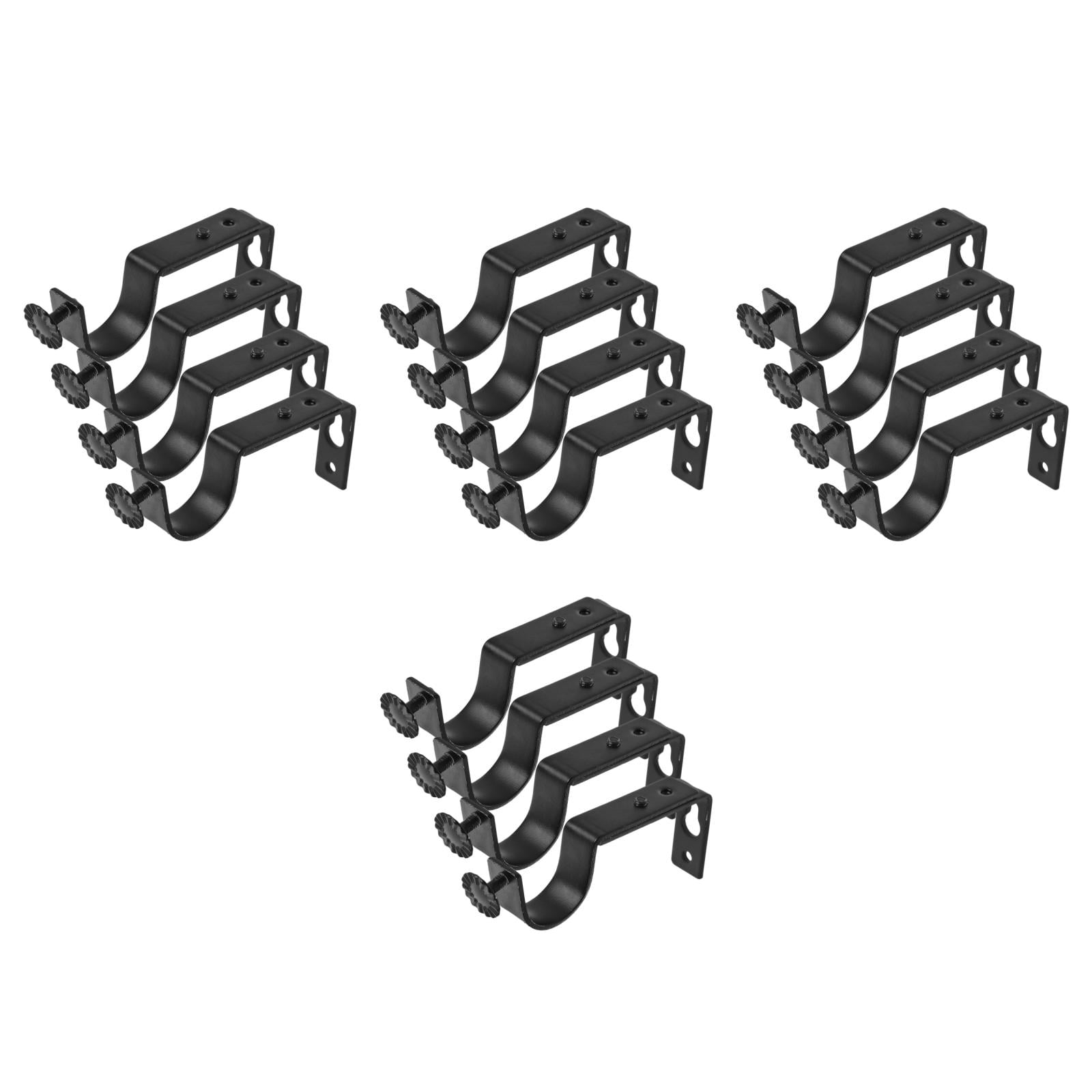WORGEOUS 16 pcs Metal Adjustable Curtain Rod Brackets Curtain Pole ...