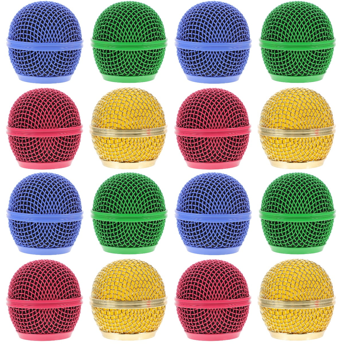 WORGEOUS 16 pcs Microphone Mesh Grill Replacements Mesh Mic Grill ...