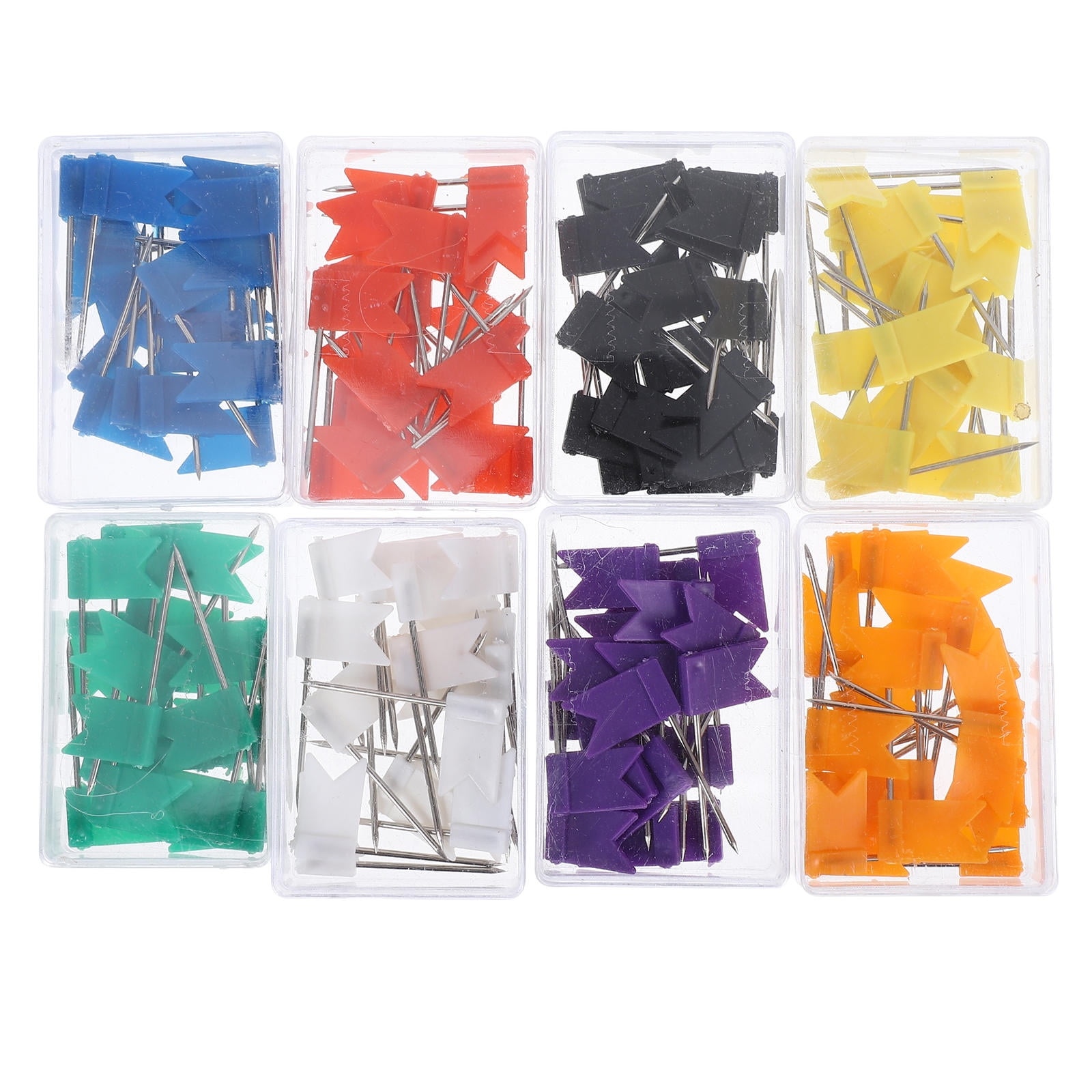 WORGEOUS 160pcs Colored Flag Map Push Pins For Home Organization Pins ...