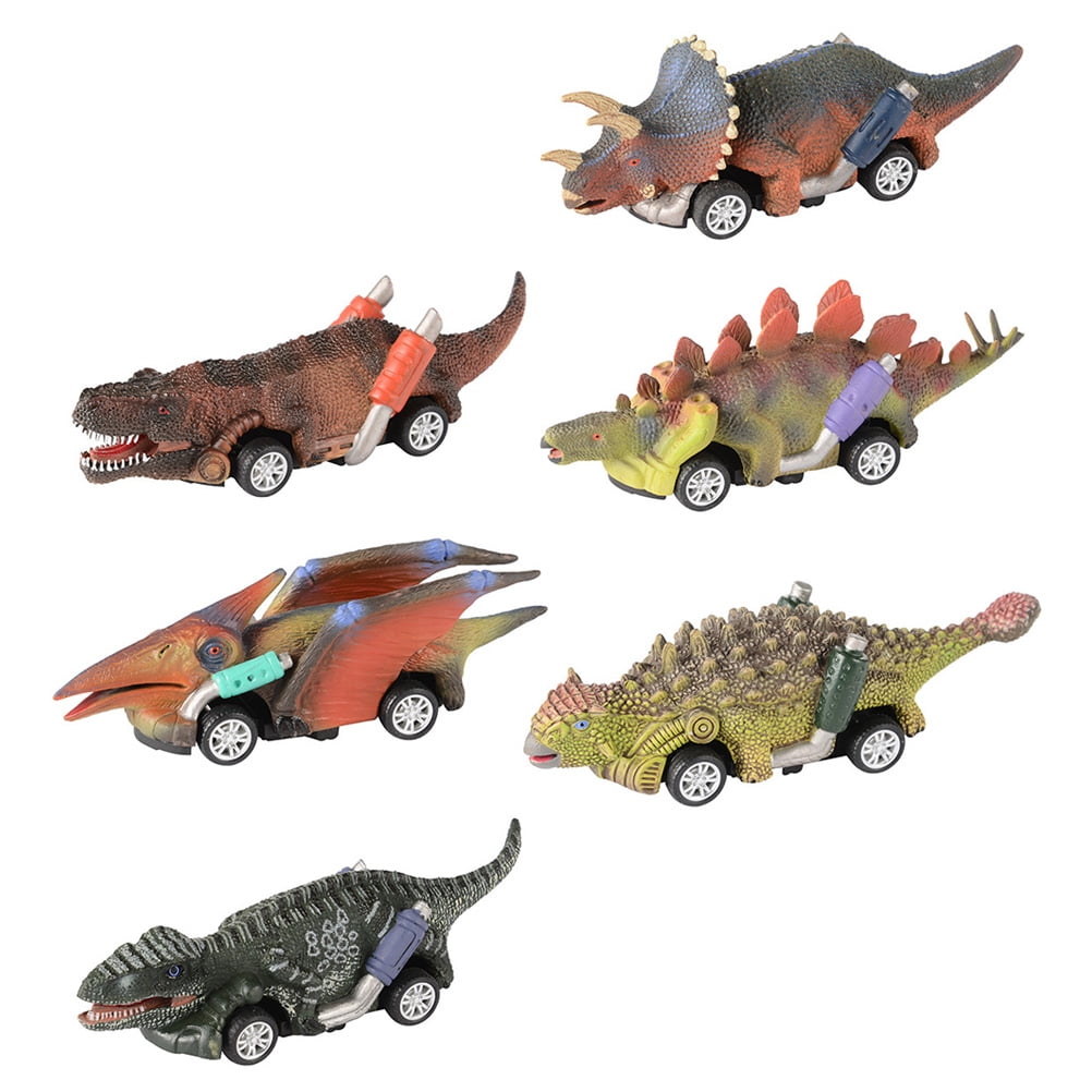 WORGEOUS 18 Pcs Dinosaurs Toy Pull Back Car Toy Dinosaurs Themed Pull ...