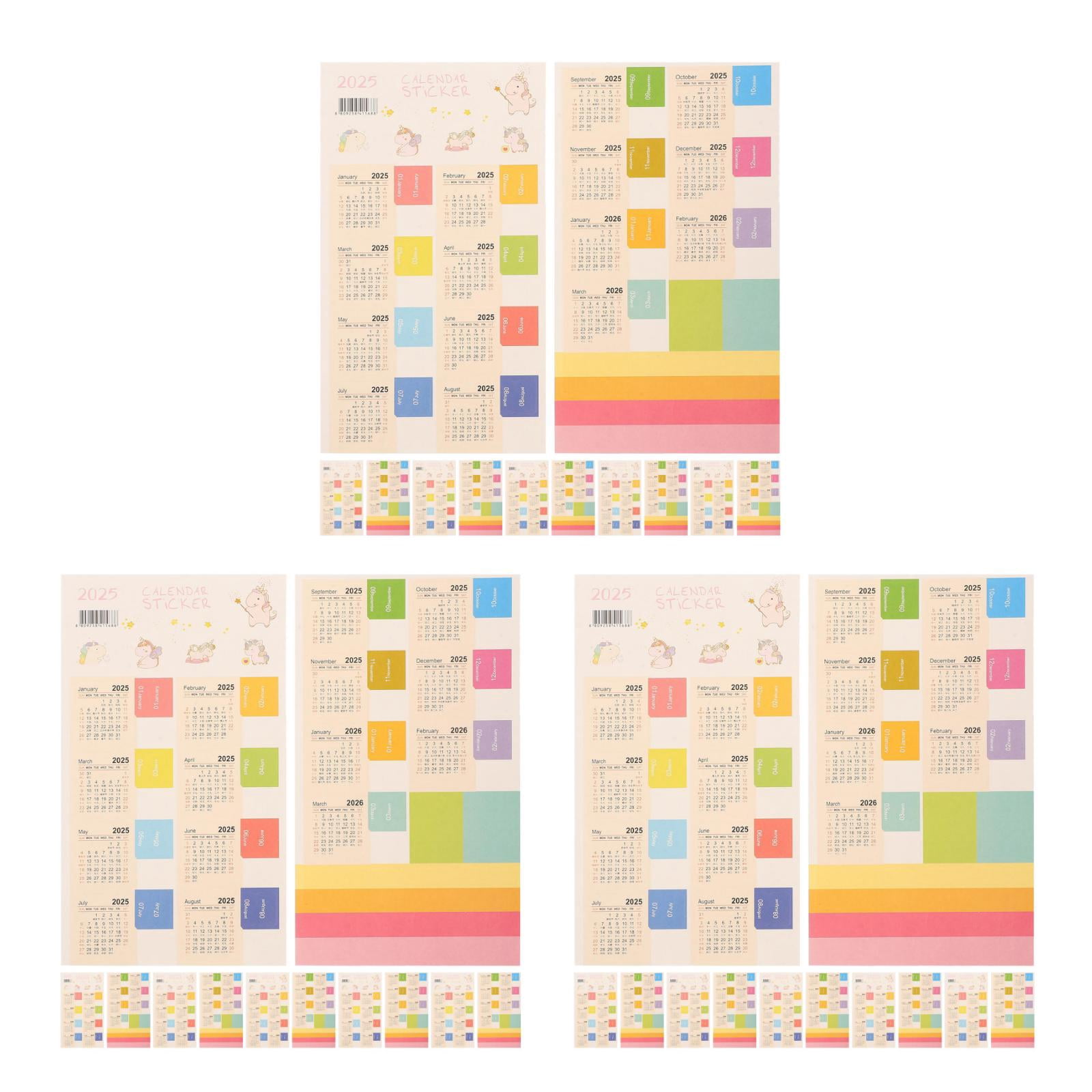 WORGEOUS 18 Sets Of Multi-Function Calendar Stickers Planner ...
