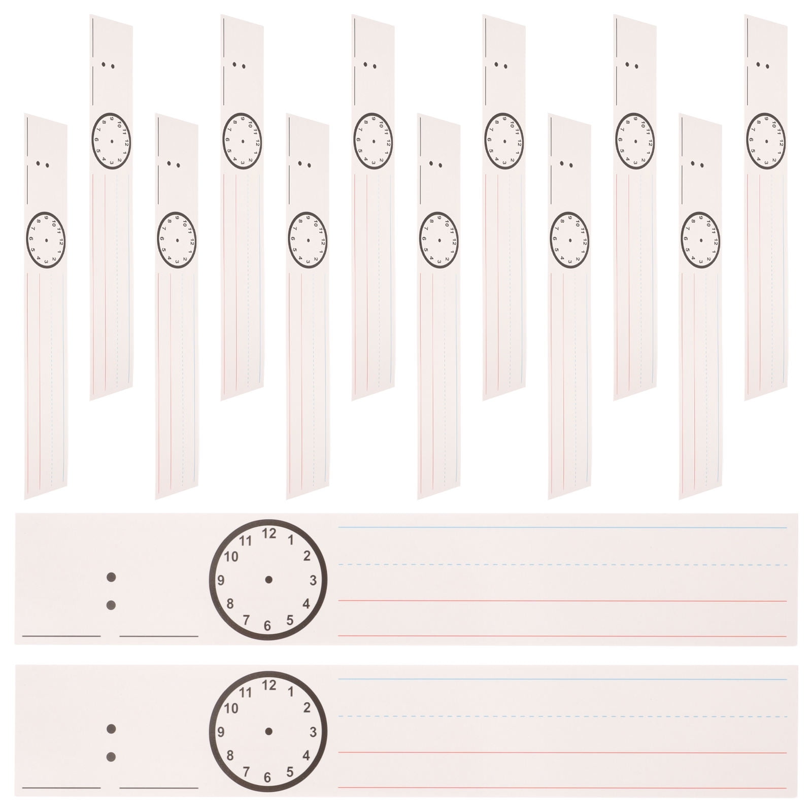 WORGEOUS 18 Sheets Learning Sentence Strips for Classroom with Clock ...
