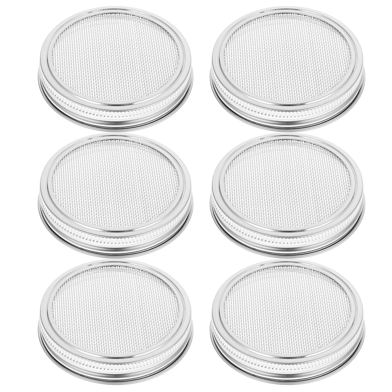 WORGEOUS 18 pcs 86mm Stainless Steel Sprouting Lids for Wide Mouth ...