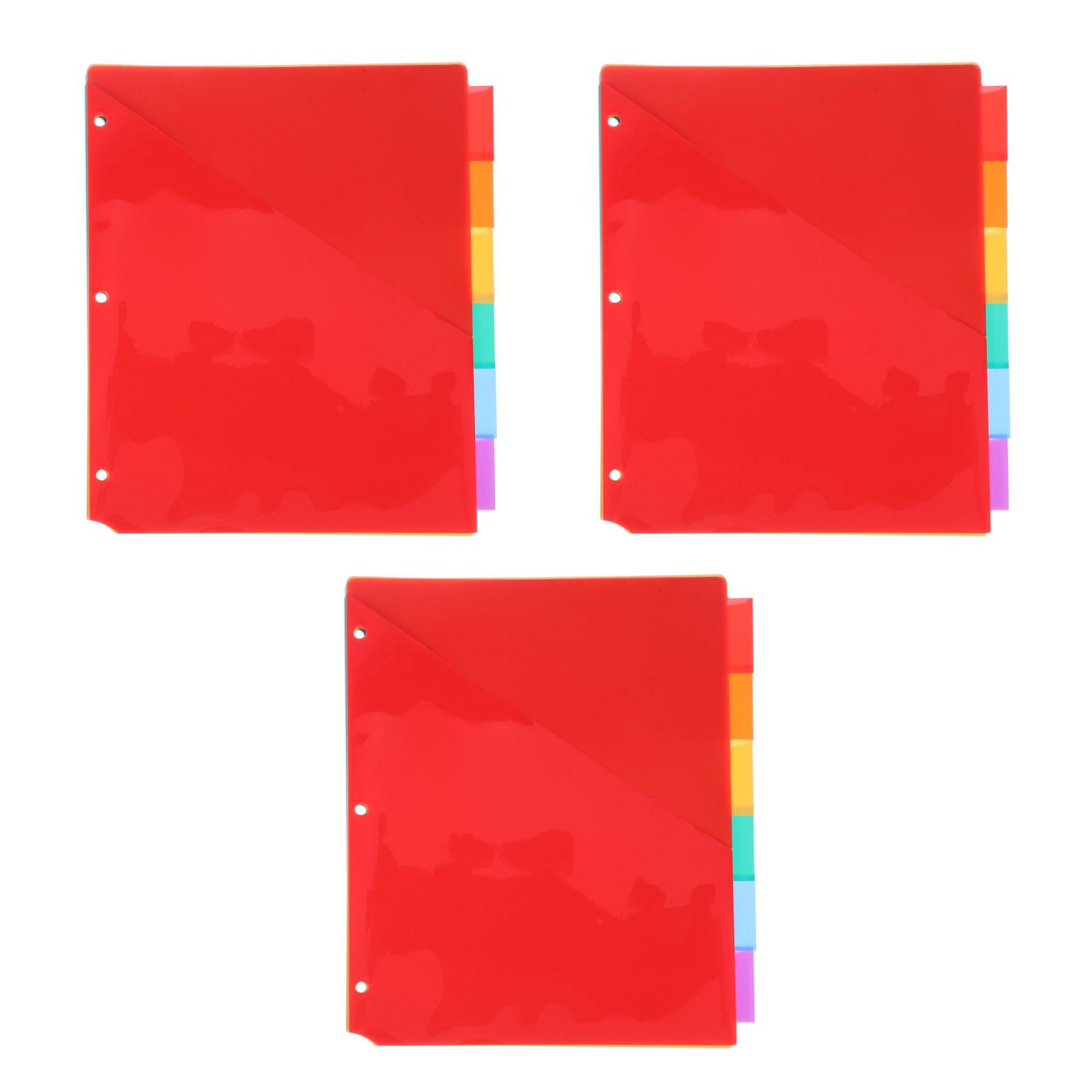 WORGEOUS 18 pcs Binder Dividers With Tabs 6 Color Tab For 3 Ring Binder ...