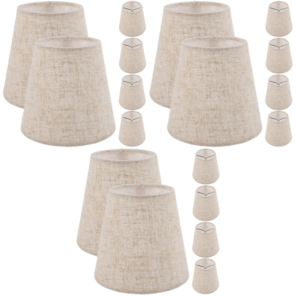 WORGEOUS 18 pcs Chandelier Lampshade Fabric Lamp Shade Hanging Light ...