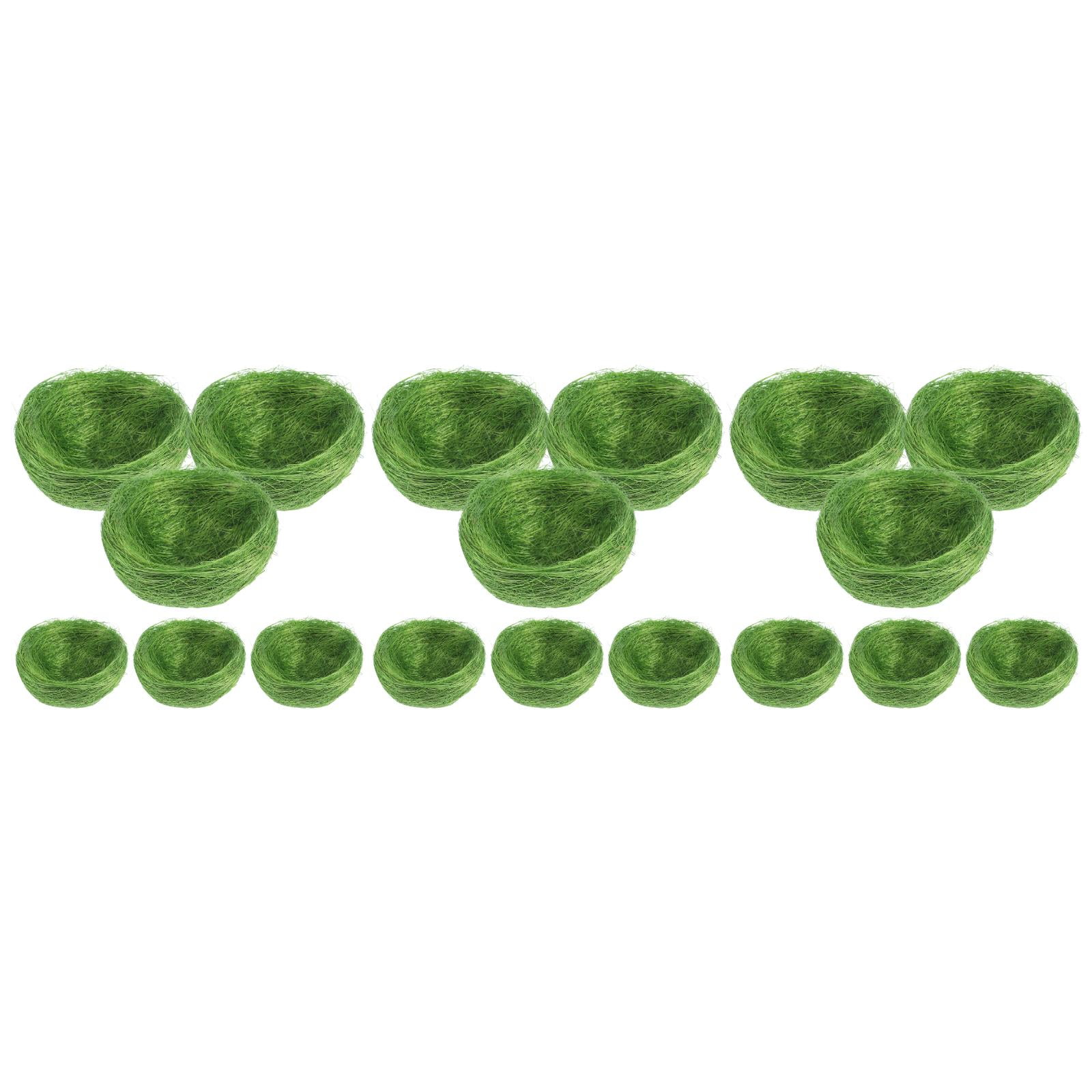 WORGEOUS 18 pcs Egg Nests Artificial Bird Nest Colored Thread Birdhosue ...