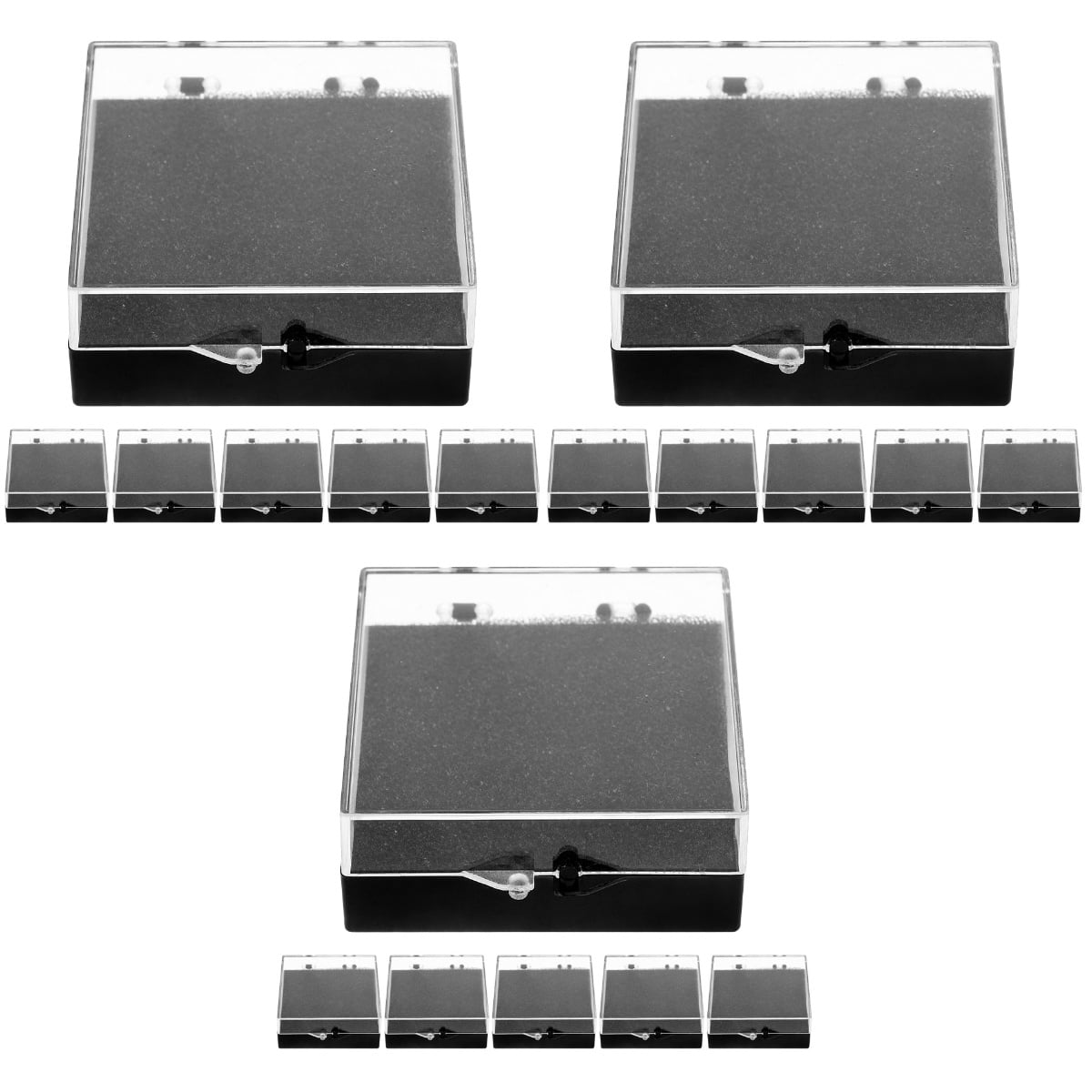 WORGEOUS 18 pcs Lapel Pin Storage Box Badge Container Breastpin Case ...