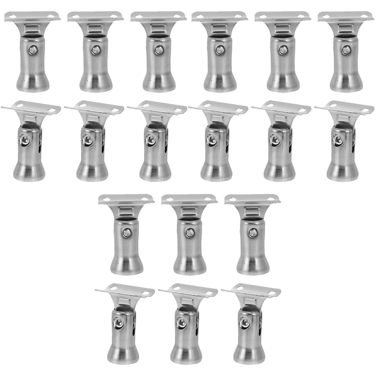 WORGEOUS 18 pcs Stainless Steel Handrail Bracket Stairway Railing ...