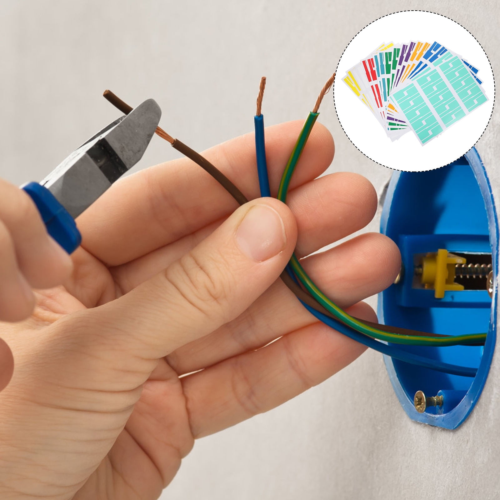 WORGEOUS 18Pack Cable Labels Assorted Color Waterproof Adhesive for ...