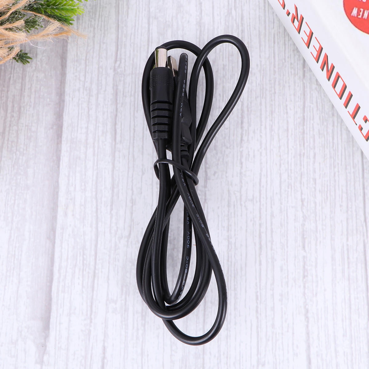 WORGEOUS 1M Length Black USB Port 5V 5.5x2.1mm DC Barrel Power Cable ...