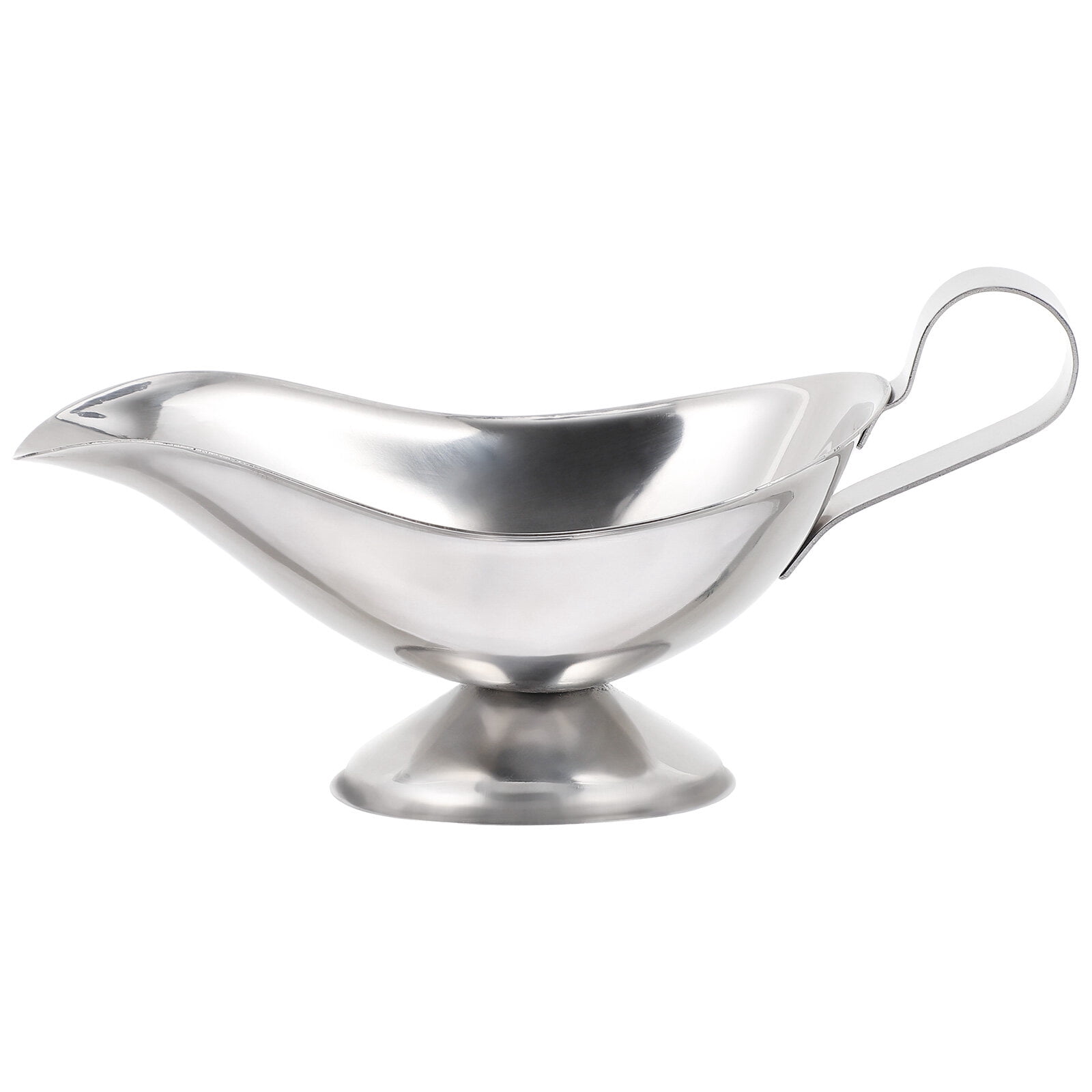 WORGEOUS 1Pack Gravy Boat Condiment Boats Stainless Steel Silver Sauce ...