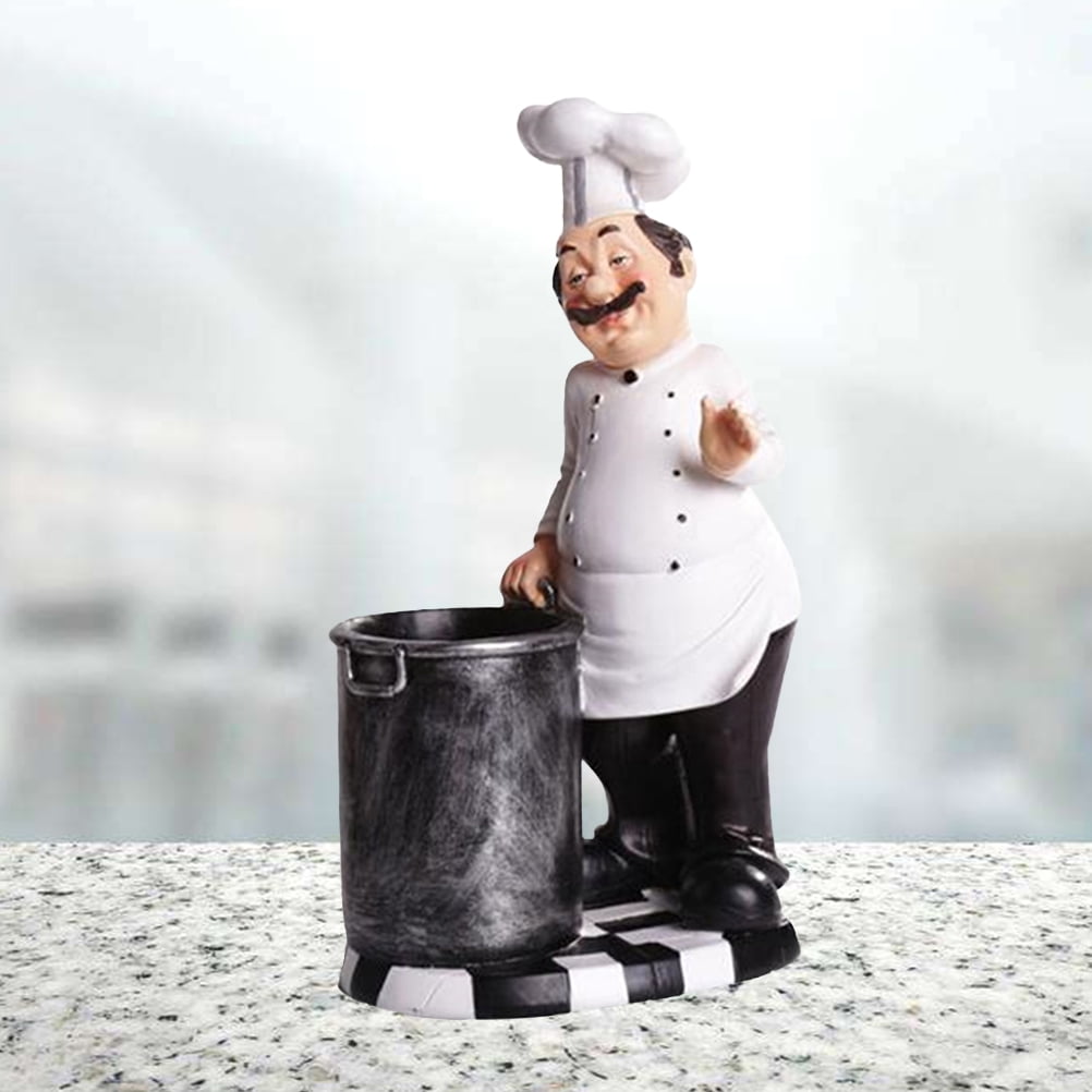 WORGEOUS Chef Decor Figurine Classical Kitchen Ornament 1 Pack for Home ...