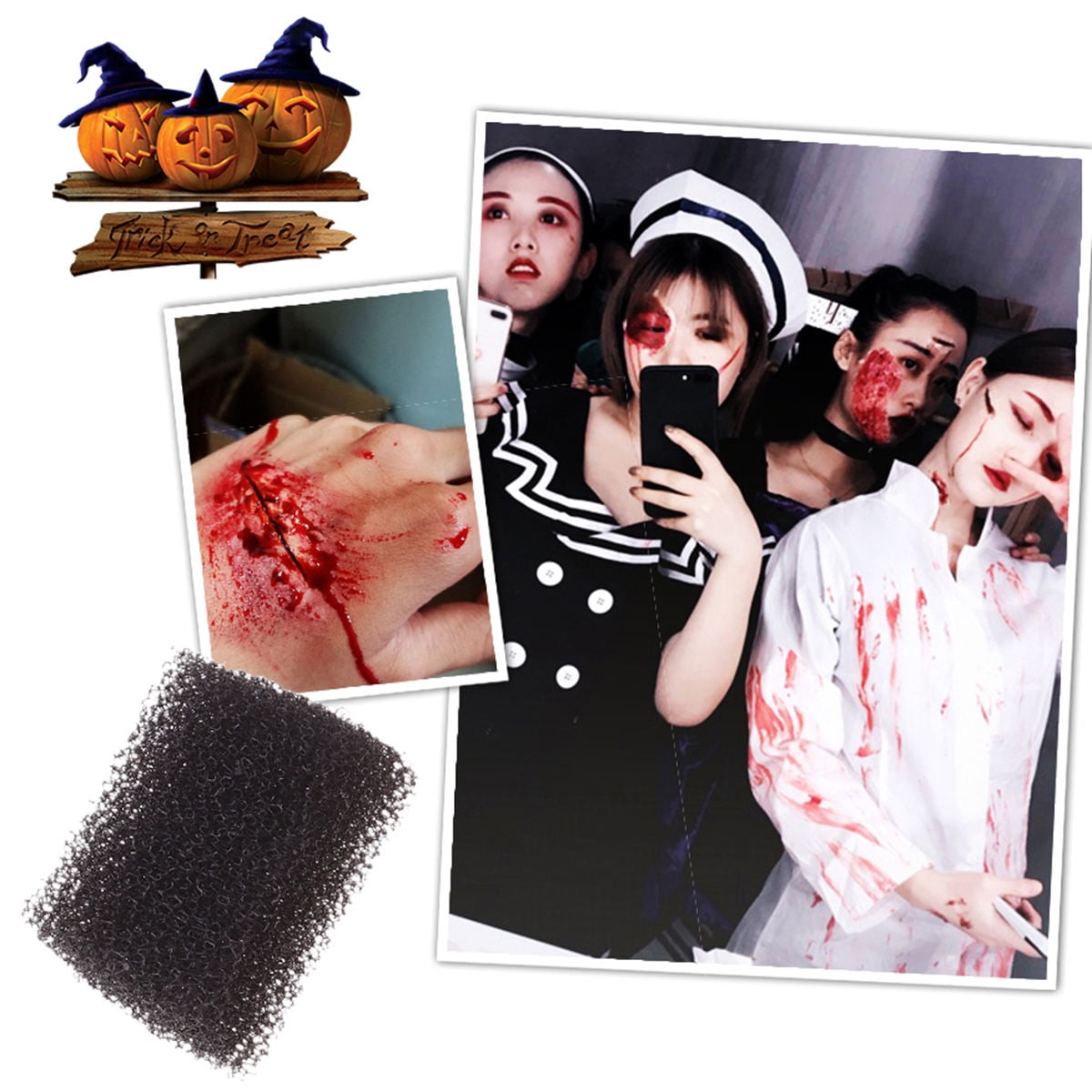 WORGEOUS 1Pack Scar Sponge With Tiny Hole Scary Design For Cosplayers - Walmart.com