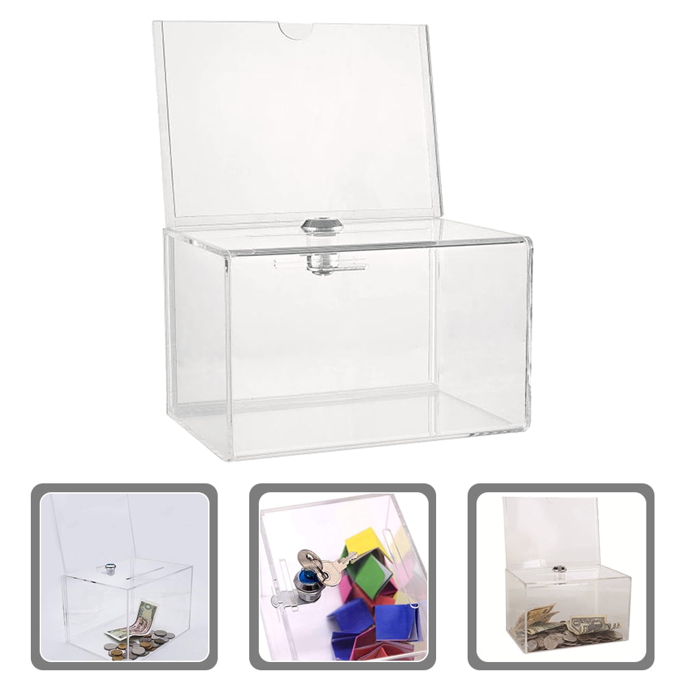 WORGEOUS 1Set Ballot Box for Transparent Acrylic Material Secure ...