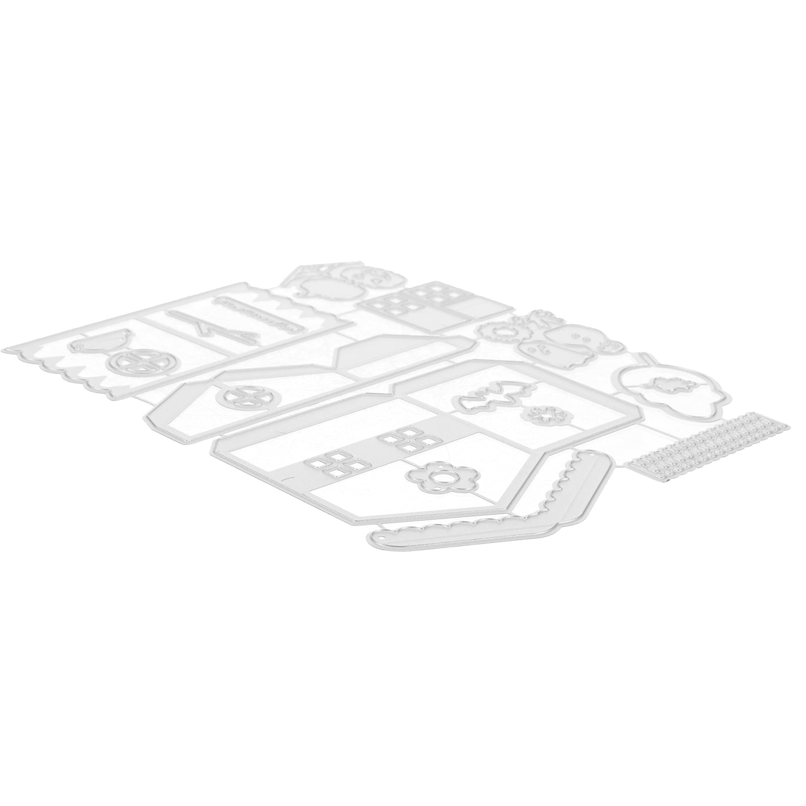 WORGEOUS Decorative Metal Die Cuts Silver 1Pcs 6.01X5.15X0.08in ...