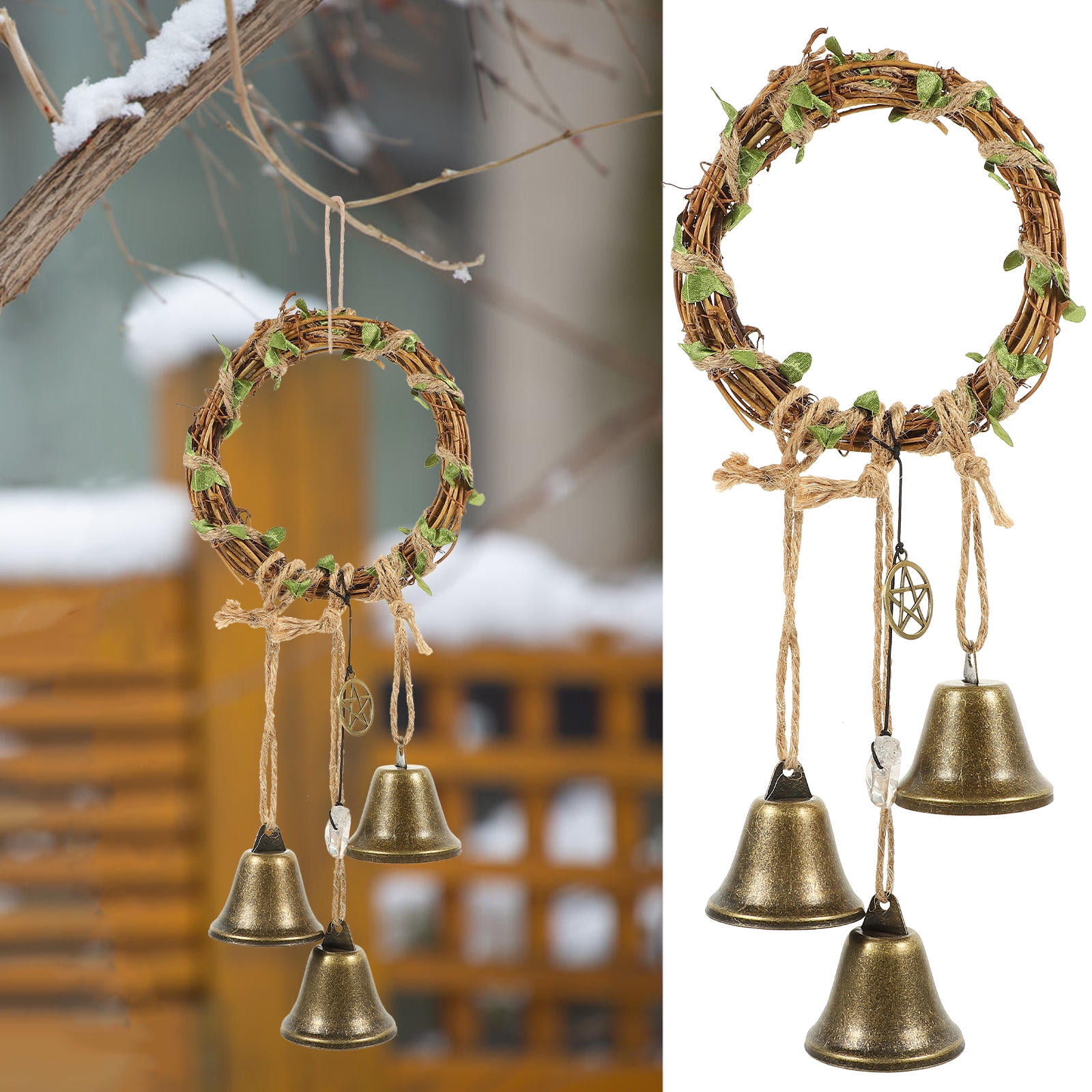 WORGEOUS 1Set Multi Color Witch Bell Wind Chime Copper Bells Home ...