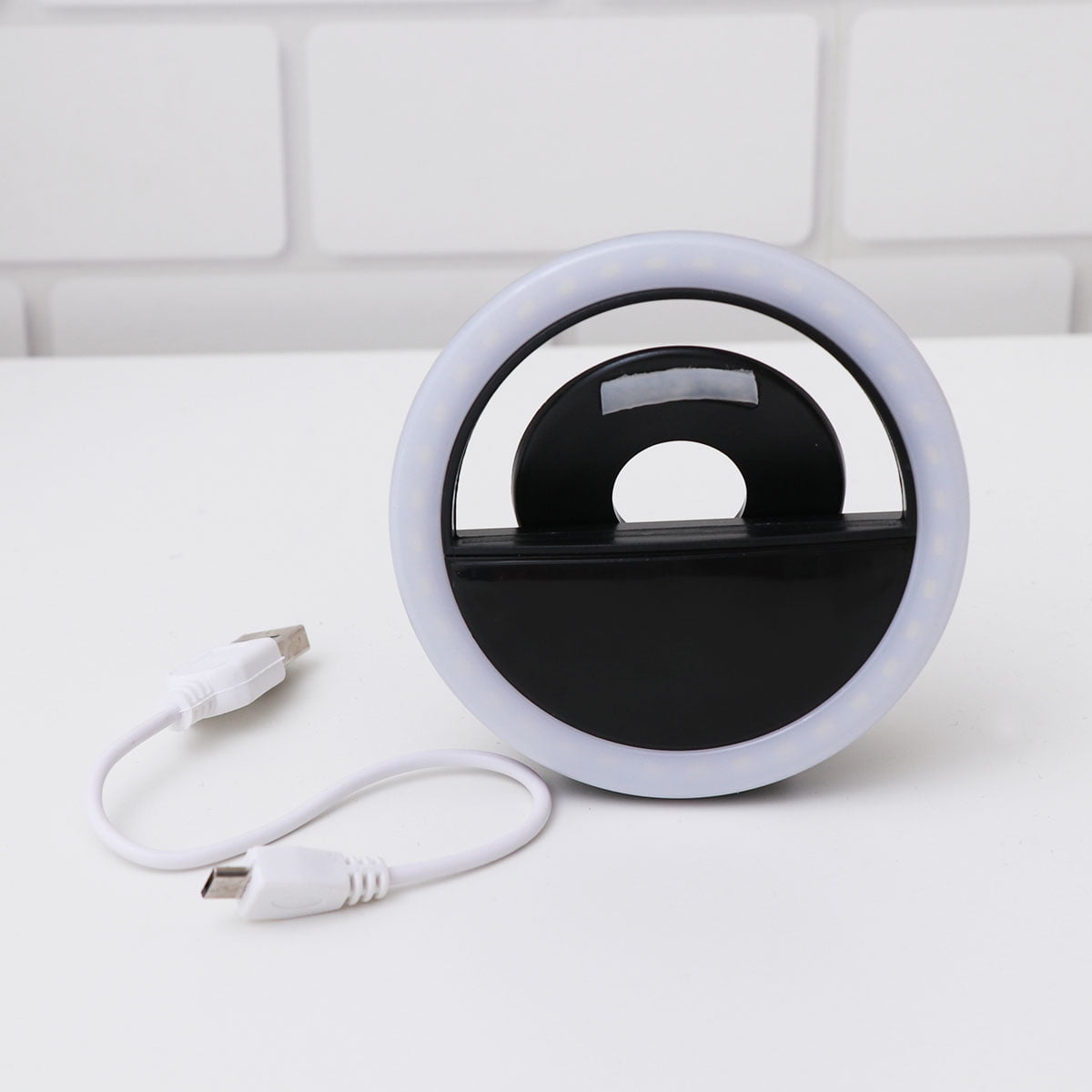 WORGEOUS LED Picture Light Clip On Selfie Ring Light Silicone Black ...