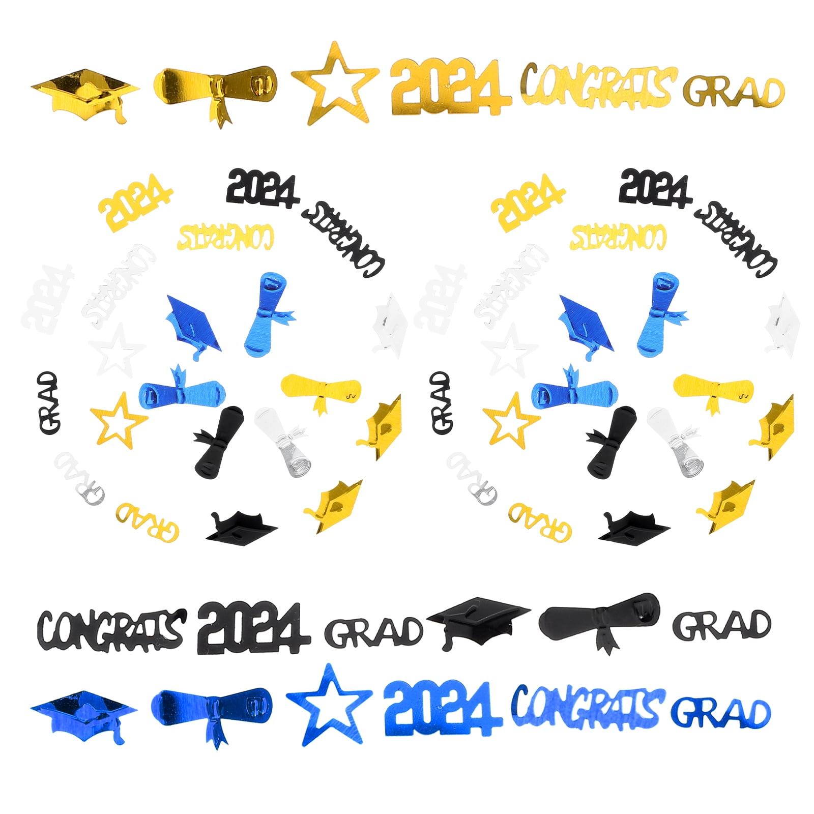 Graduation Party Supplies with Confetti Decorations in Assorted Color ...