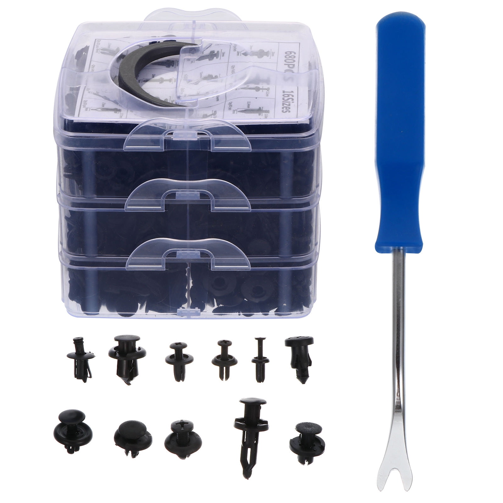 WORGEOUS 2 Boxes Car Bumper Repair Kit Car Fastener Clips Buckle Auto ...