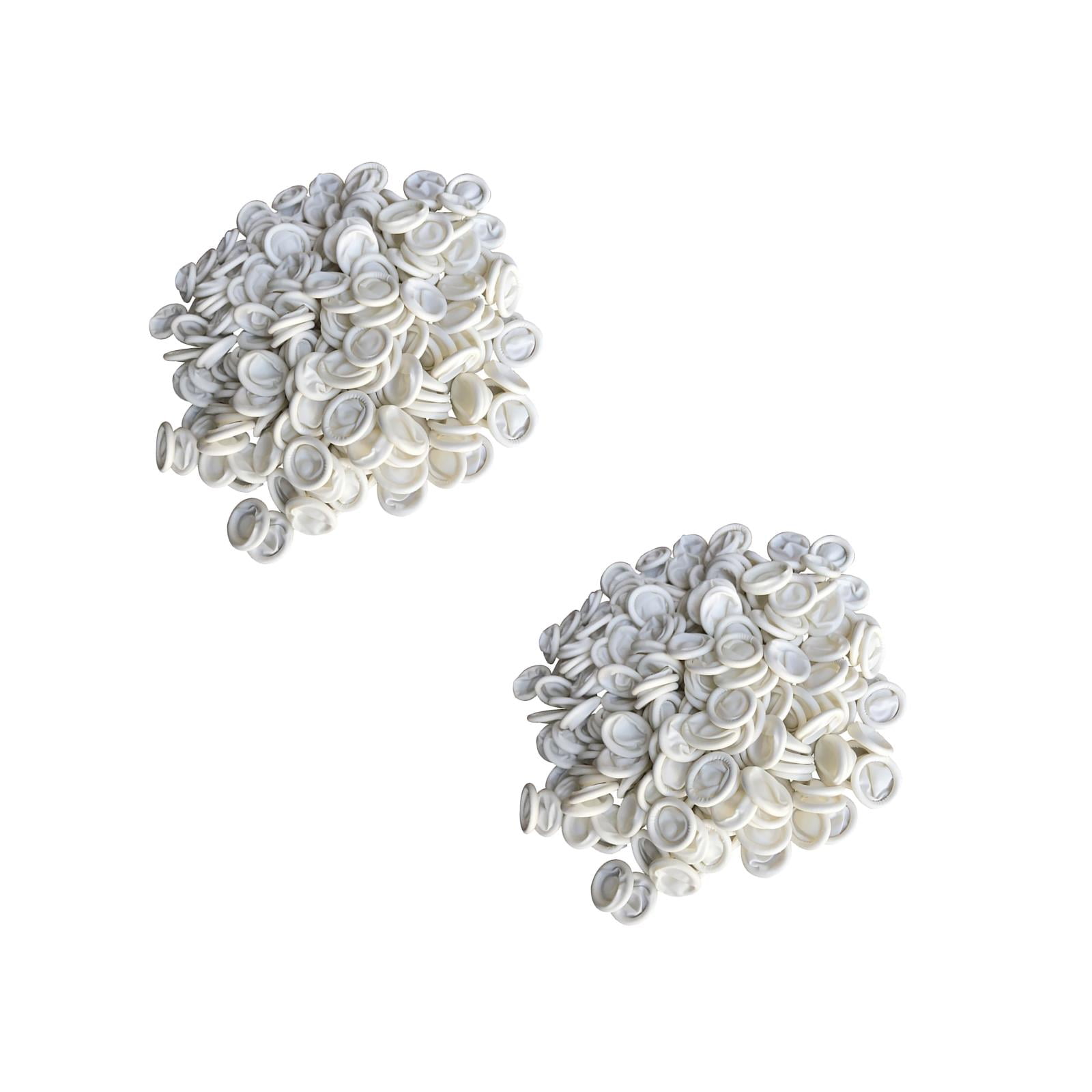 WORGEOUS 2 Packs Disposable Latex Finger Cots Anti-static Fingertips ...