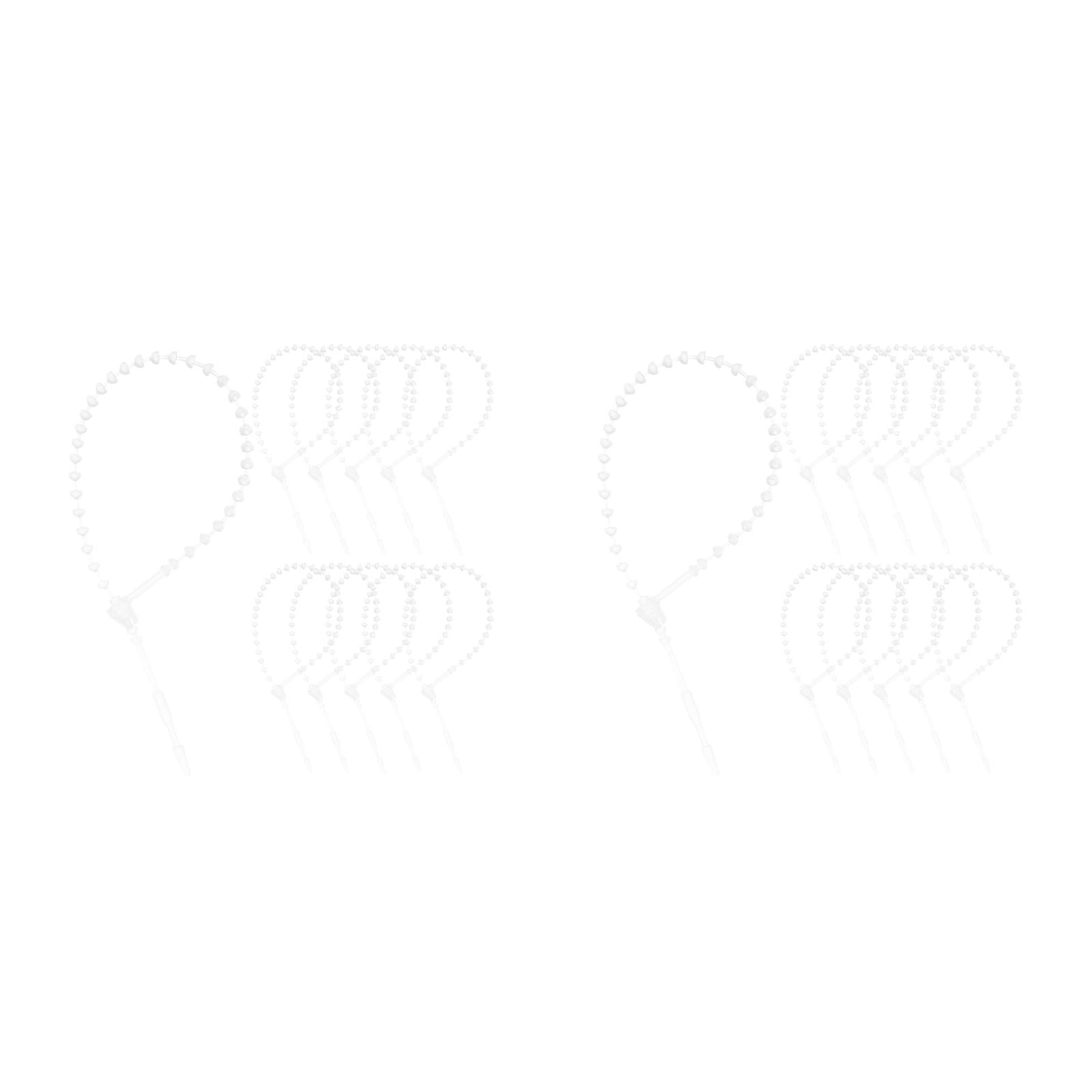 WORGEOUS 2 Packs Transparent Adjustable Security Beaded Ties Hang Tags ...