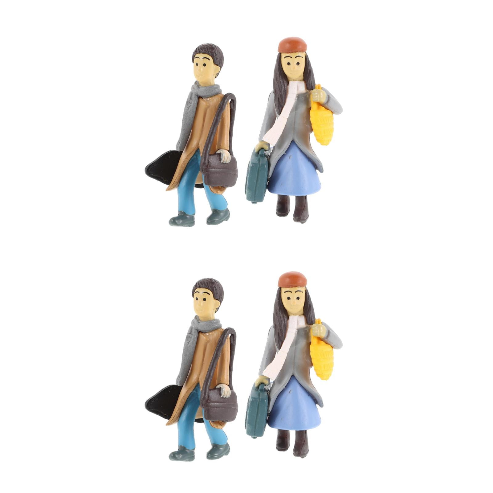 WORGEOUS 2 Pairs Unique Plastic Couple Figurine For Diy Micro Landscape ...
