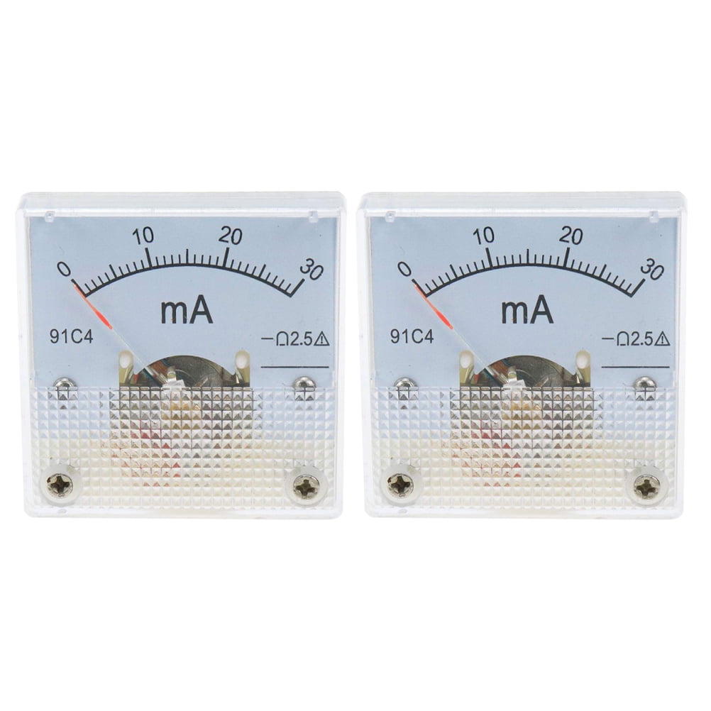 White Plastic Analog Current Panel Meter for Home DC Ammeter 0-30mA ...