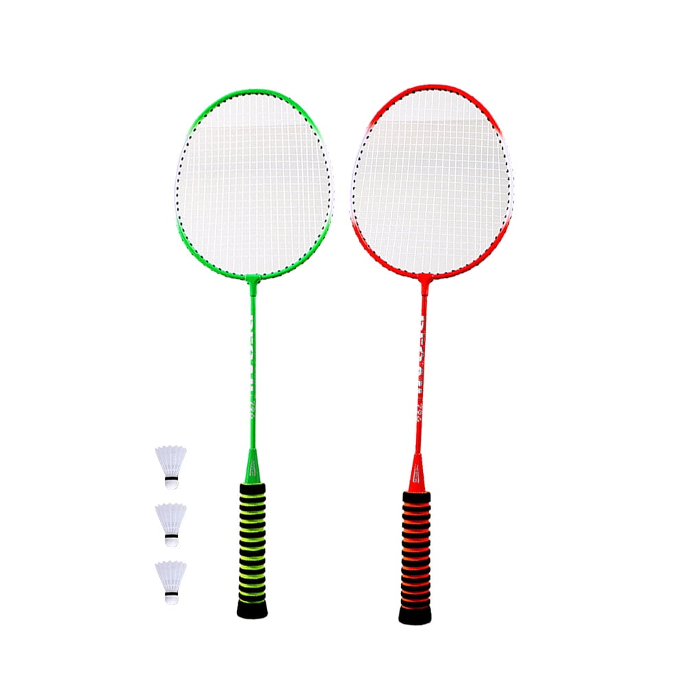 WORGEOUS 2 Pcs Badminton Racket with Balls Equipment Supplies Racquet ...