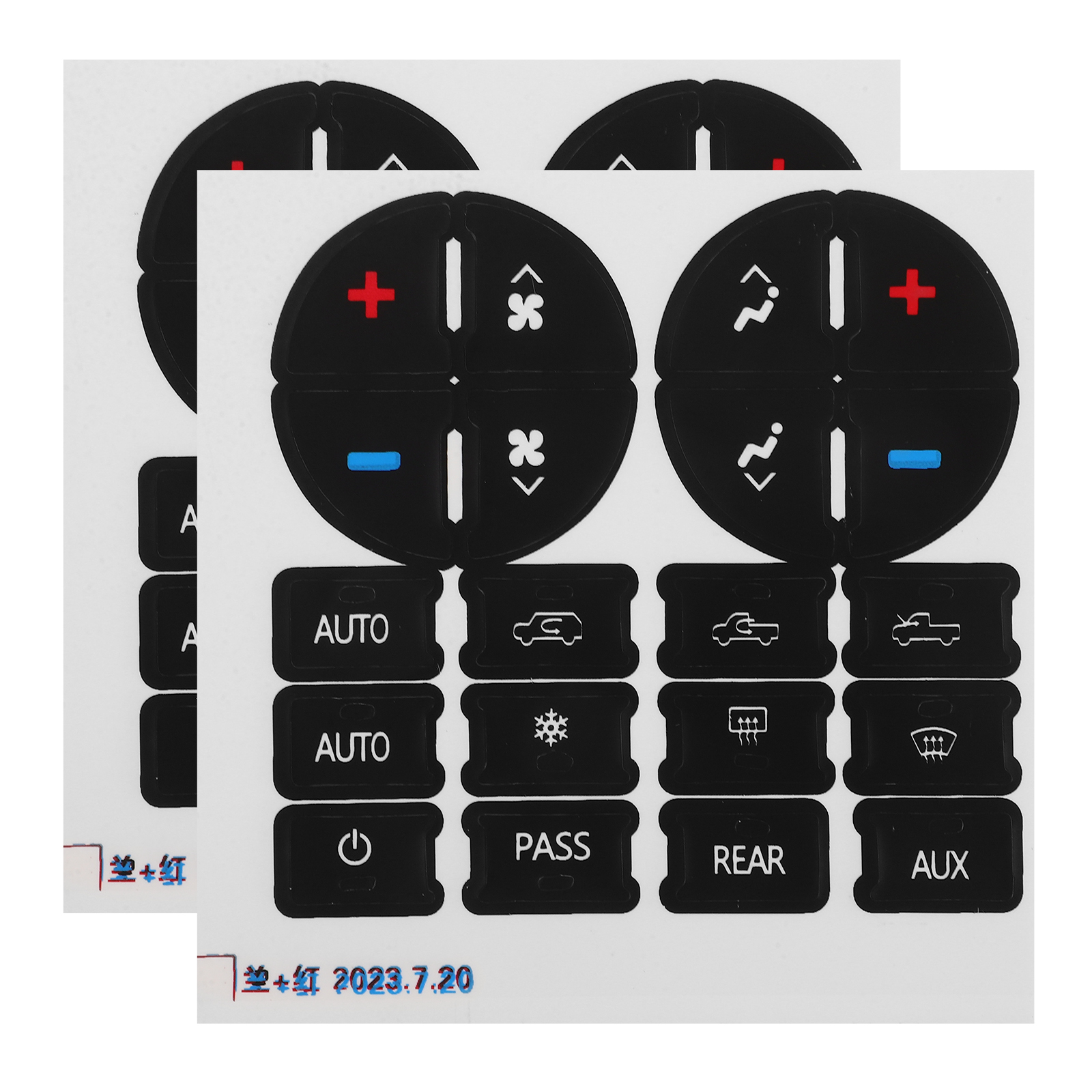 WORGEOUS 2 Pcs Car Button Sticker Stickers Pride Pins Red Heart Lapel ...