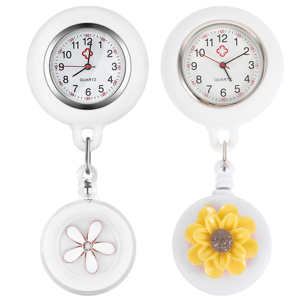 WORGEOUS 2 Pcs Clip Watch Hospital Pocket Digital Doctor Stethoscope ...