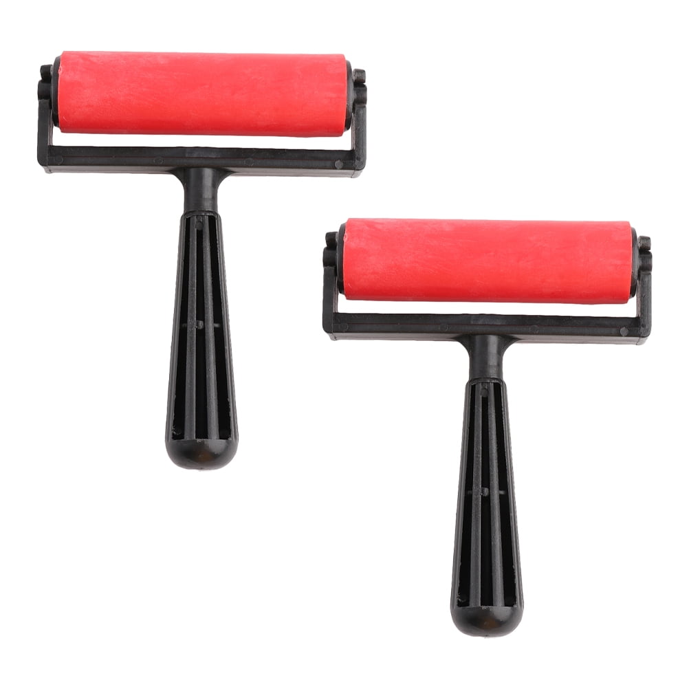 2 Pcs Plastic Printmaking Rollers Diamond Drawing Roller Printing Glue ...