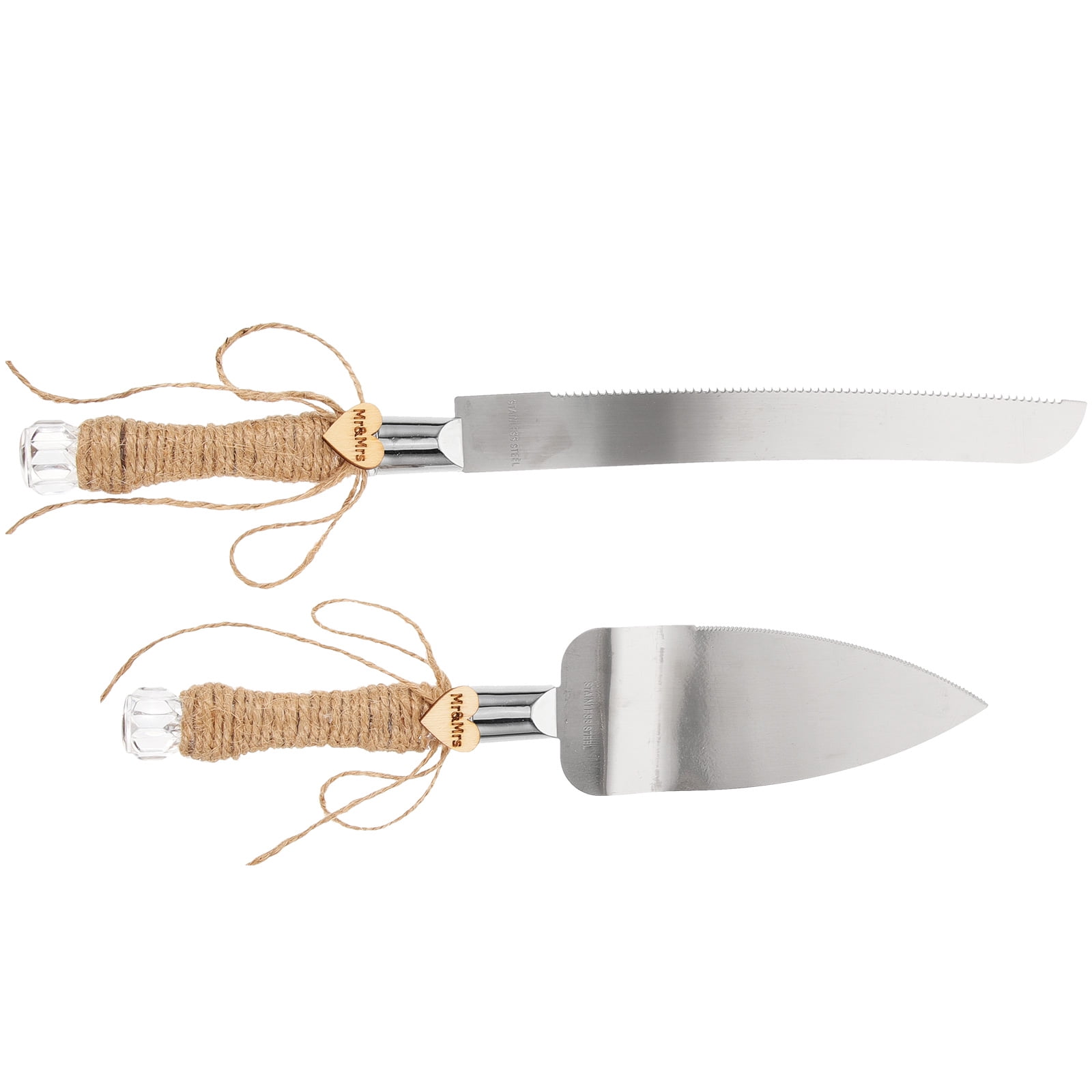 WORGEOUS 2 Pcs Holder Gold Cake Spatula Set Cake Cutting Tool Bride 20 ...