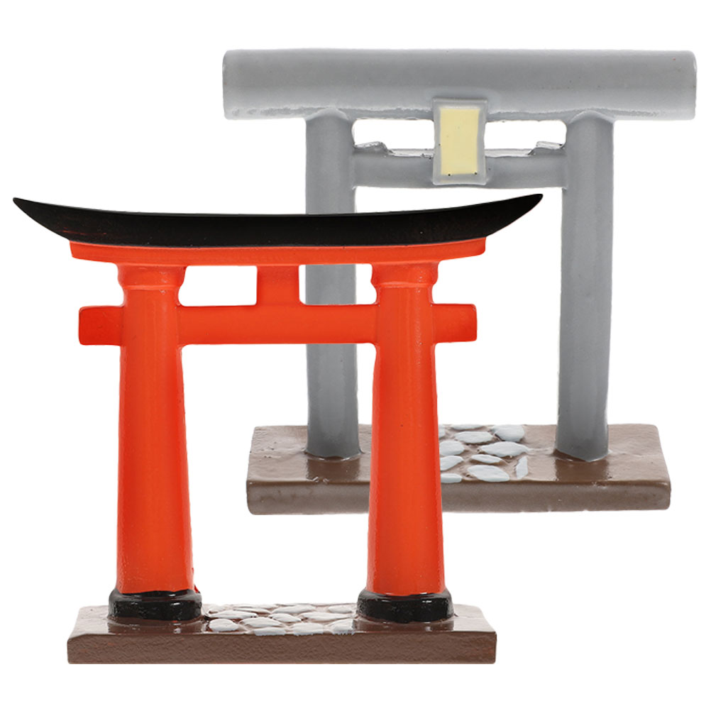 GOOHOCHY Small Gate Figurines Resin 2Pcs 3.54X0.79X3.14In - Walmart.com