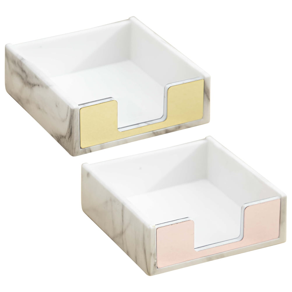 WORGEOUS 2 Pcs Mesh Notes Box Memo Pad Case Paper Stationery Organizer ...