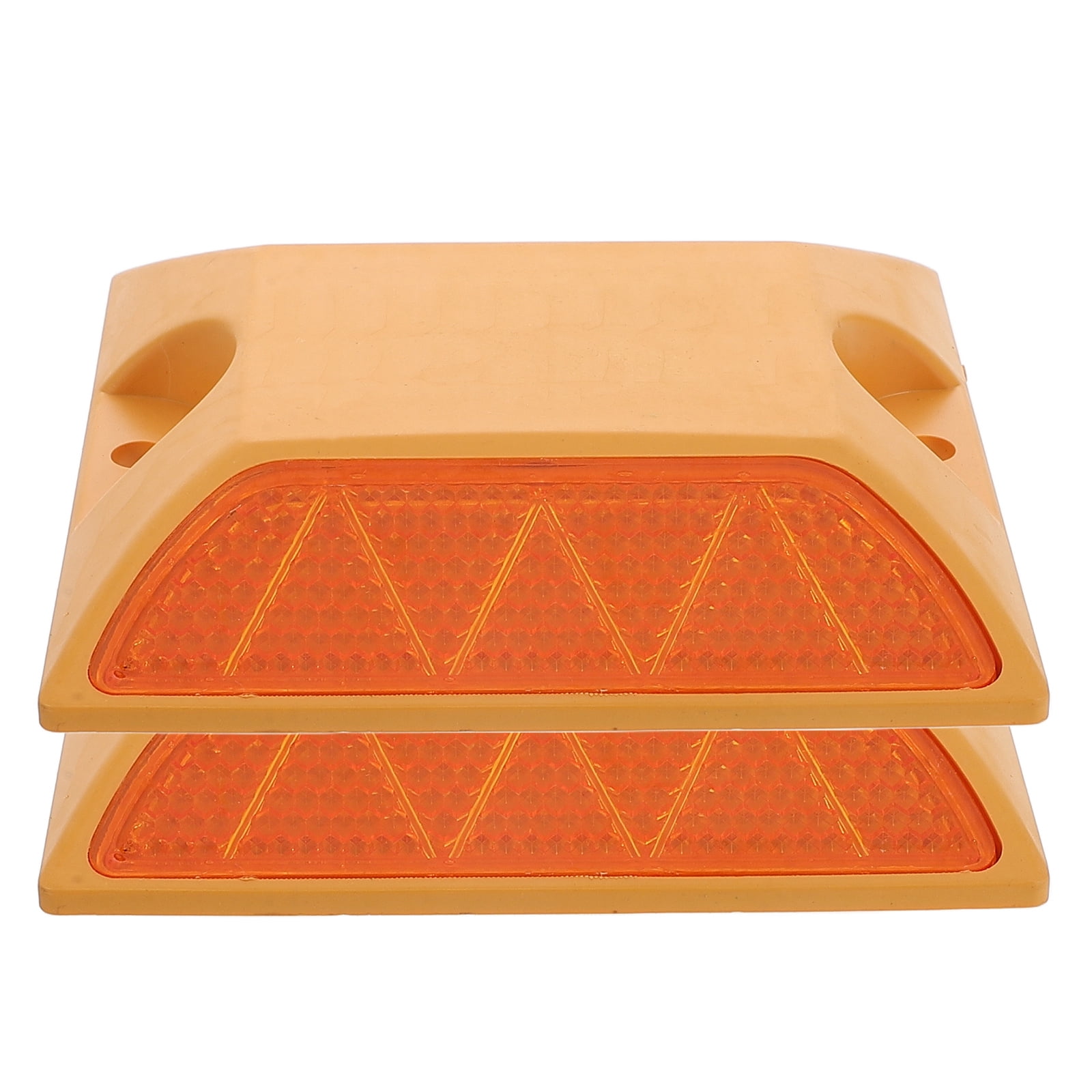 WEUVEB Vehicle Safety Warning Sign Road Markers Yellow Plastic 2Pcs ...