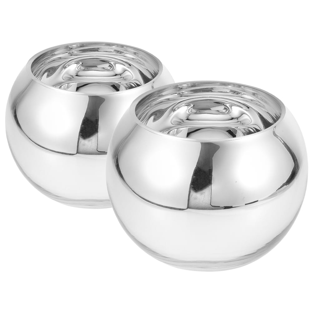 WORGEOUS 2 Pcs Spherical Glass Vase Graduation Artificial Flower ...