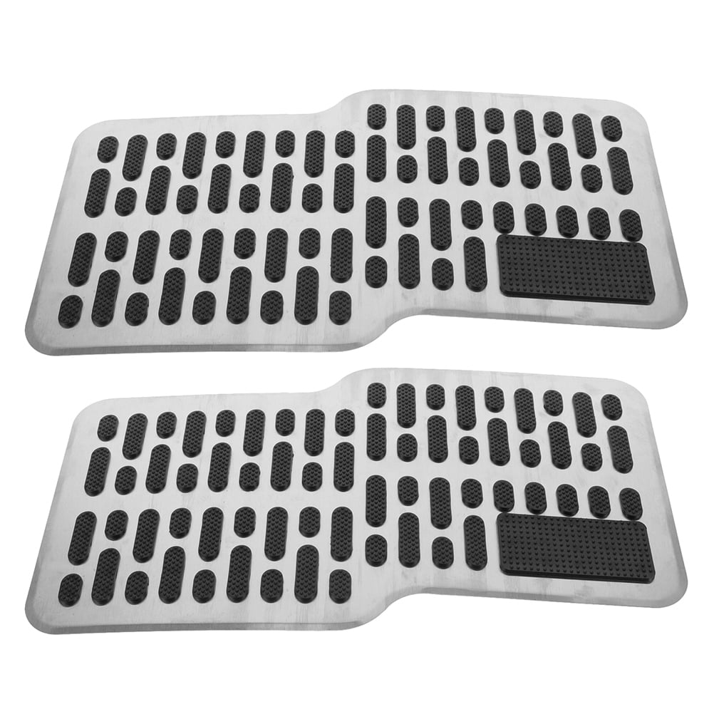 WORGEOUS 2 Pcs Stainless Steel Pedal Left Foot Accelerator Automatic ...