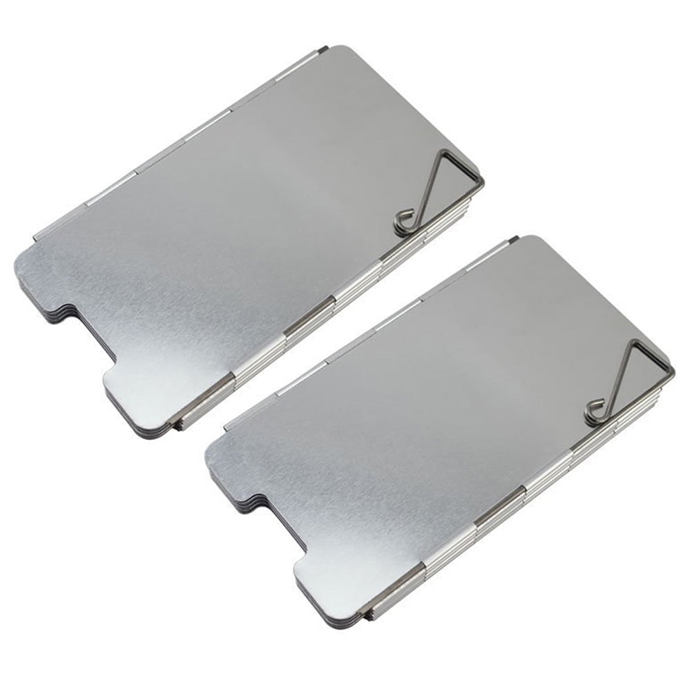 WORGEOUS 2 Pcs Stove Wind Sheild Screen Oven Solar Grill Blocker Silver ...