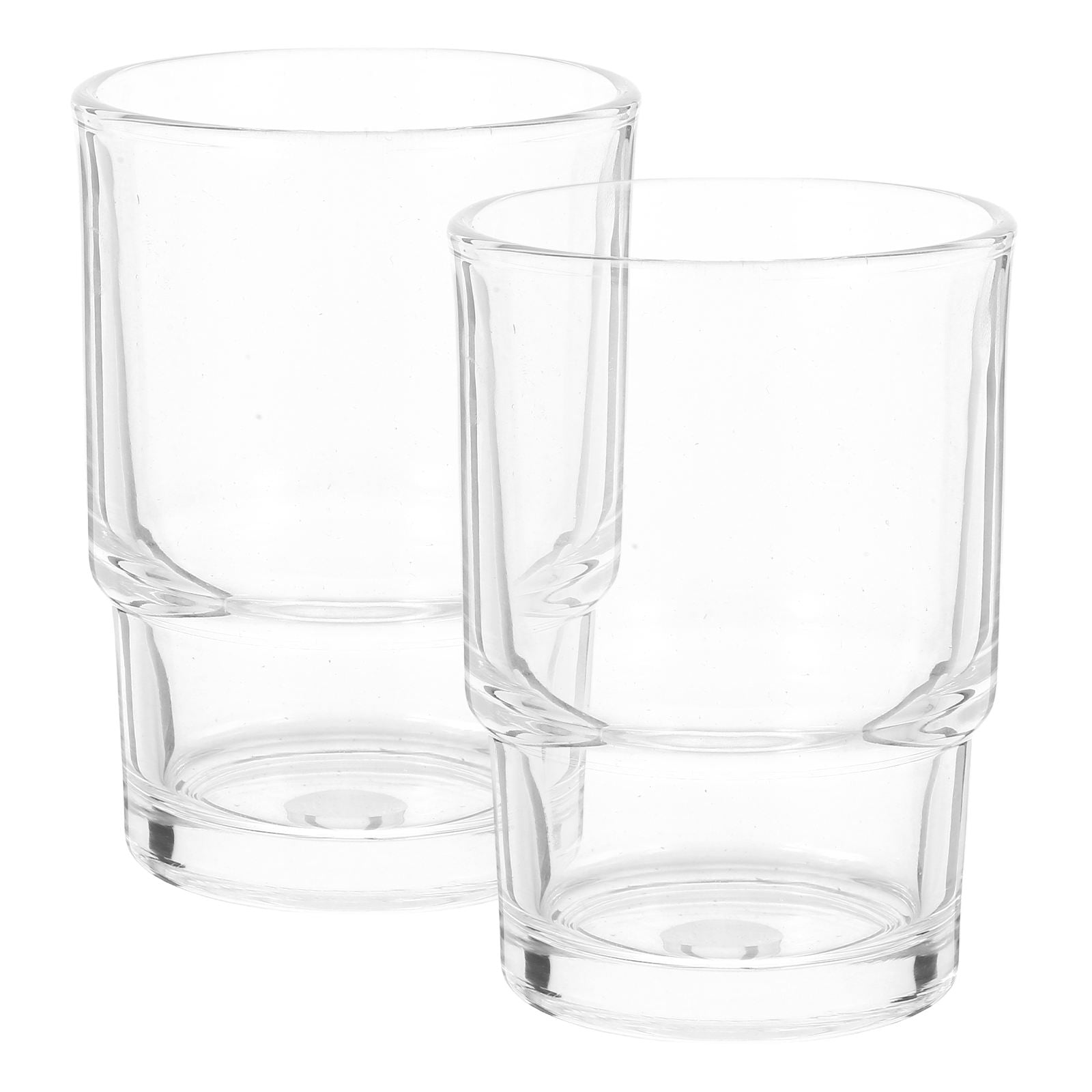 WORGEOUS 2 Pcs Toothpaste Dispenser Countertop Toothbrush Cups Glass ...