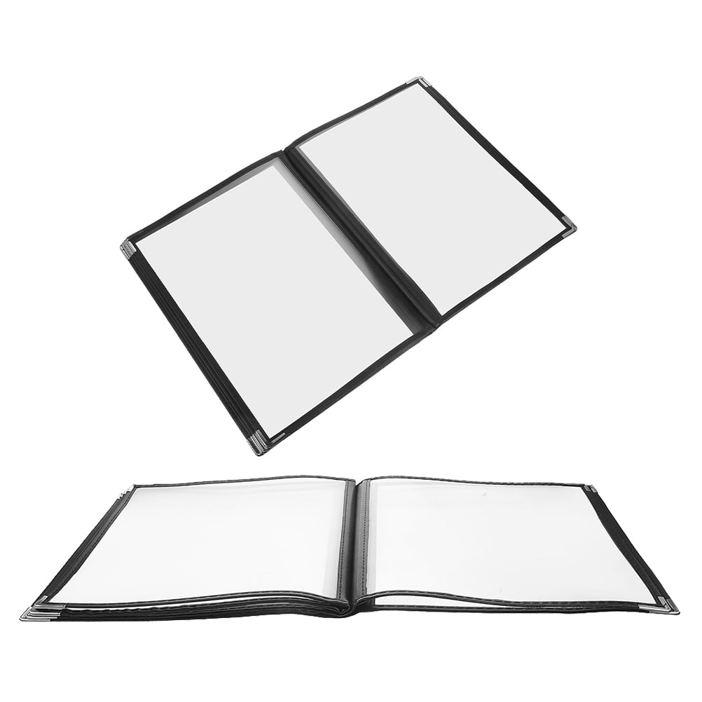 WORGEOUS 2 Pcs Transparent Menu Cover Holder Clear Net Logo Fasteners ...