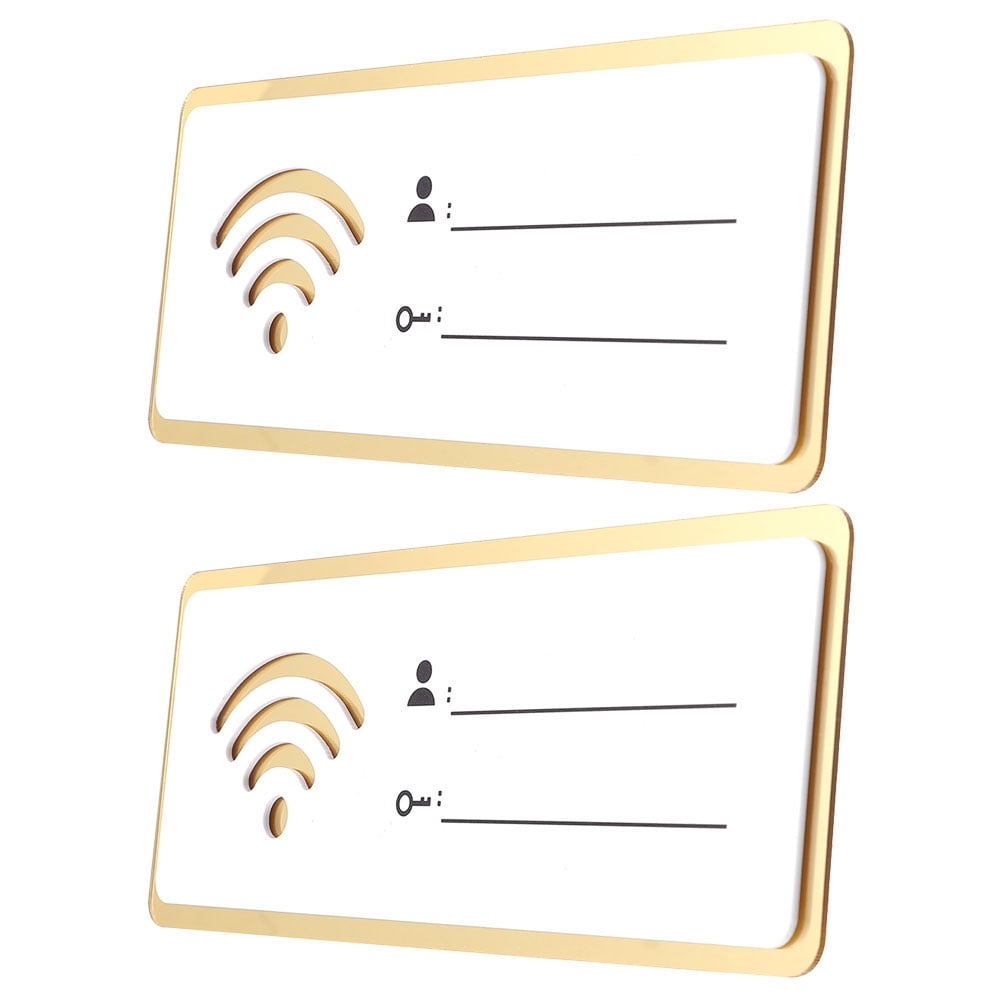 WORGEOUS 2 Pcs Wifi Password Sign for Guest Signs Restaurant Wifi Sign ...