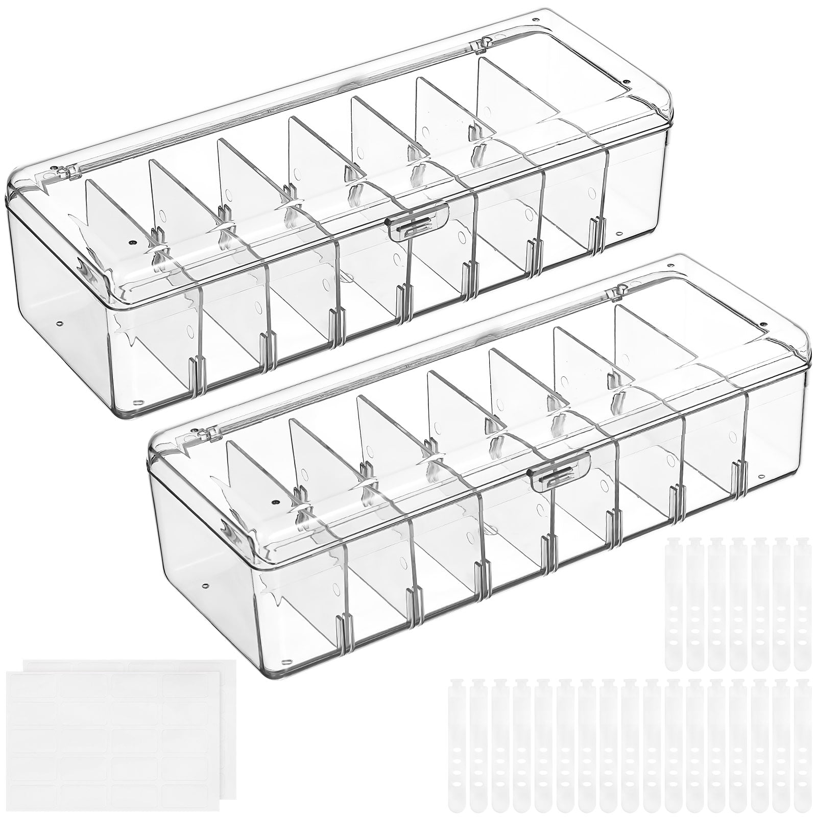 WORGEOUS 2 Pcs Wire Ties for Cords Organizer Bins Data Cable Storage ...