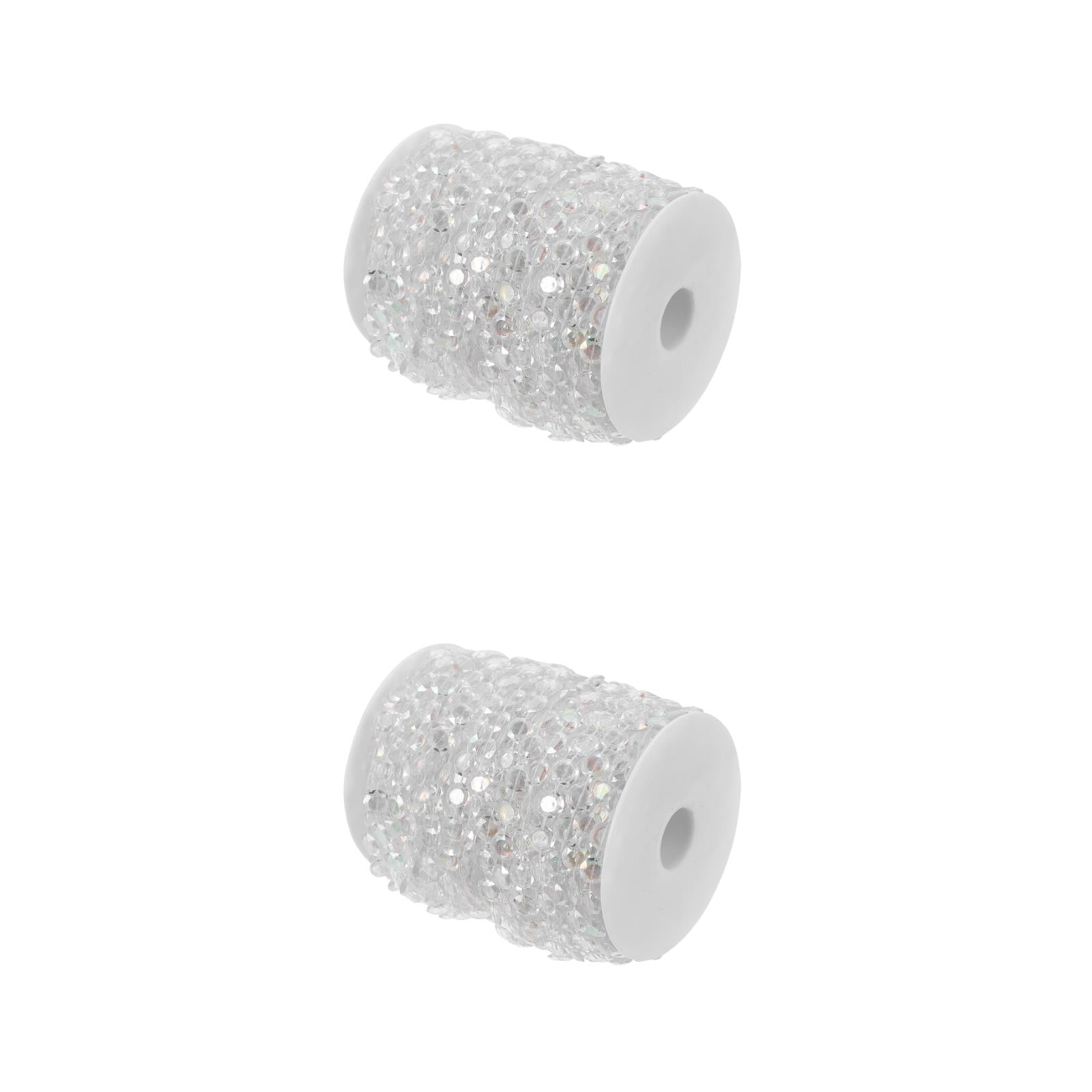 WORGEOUS 2 Rolls Acrylic Bead Strand Flying Saucer Line Beads Stage ...