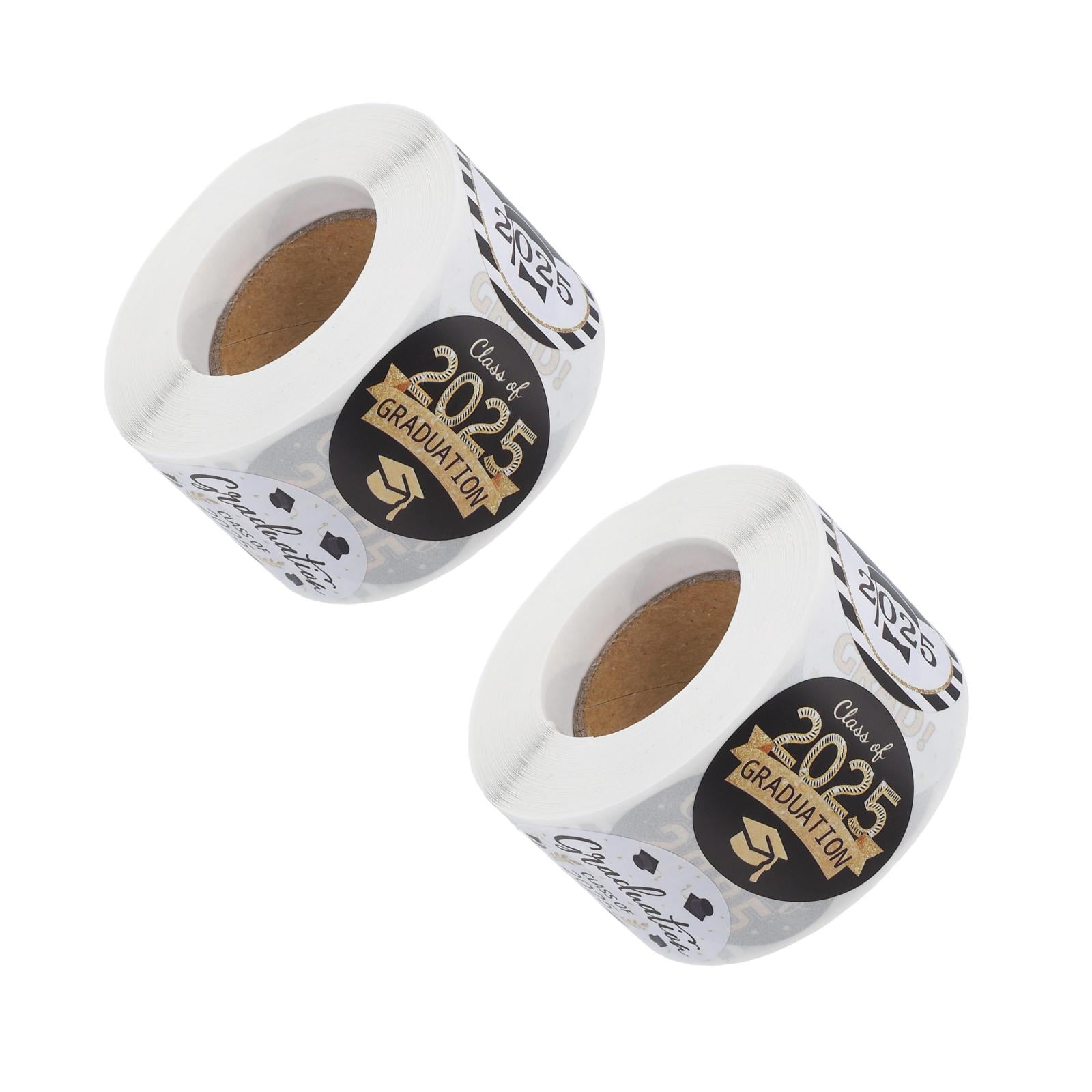WORGEOUS 2 Rolls Graduation Cap Stickers Congrats Grad Class Of 2025 ...