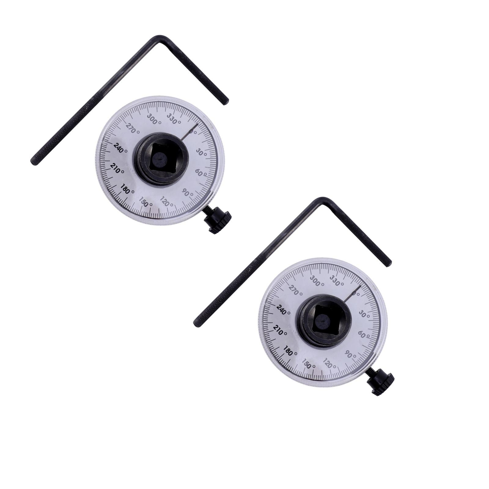 WORGEOUS 2 Sets Adjustable Steel Torque Angle Gauge Tool For Automotive ...