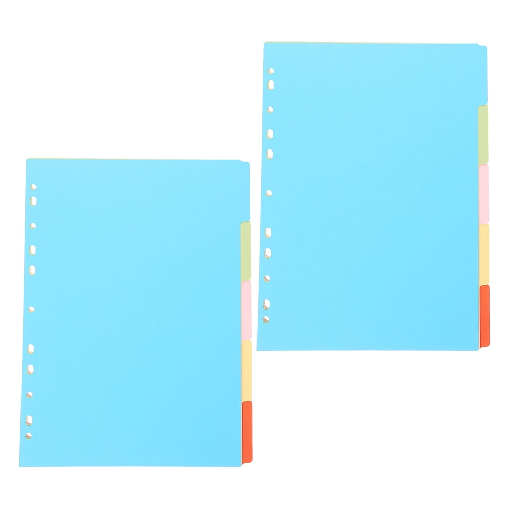 WORGEOUS 2 Sets Binder with Tabs Decorative Pockets Dividers Colored ...